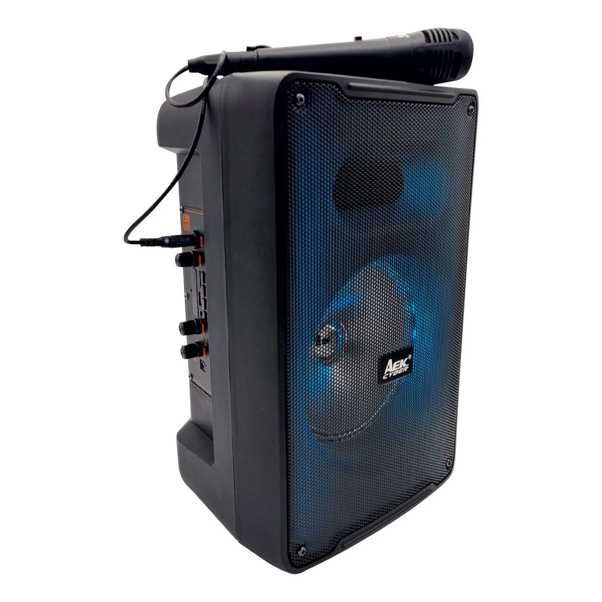 Parlante Bluetooth Micrófono Caja Activa Rgb Sd Usb Fm — Atrix