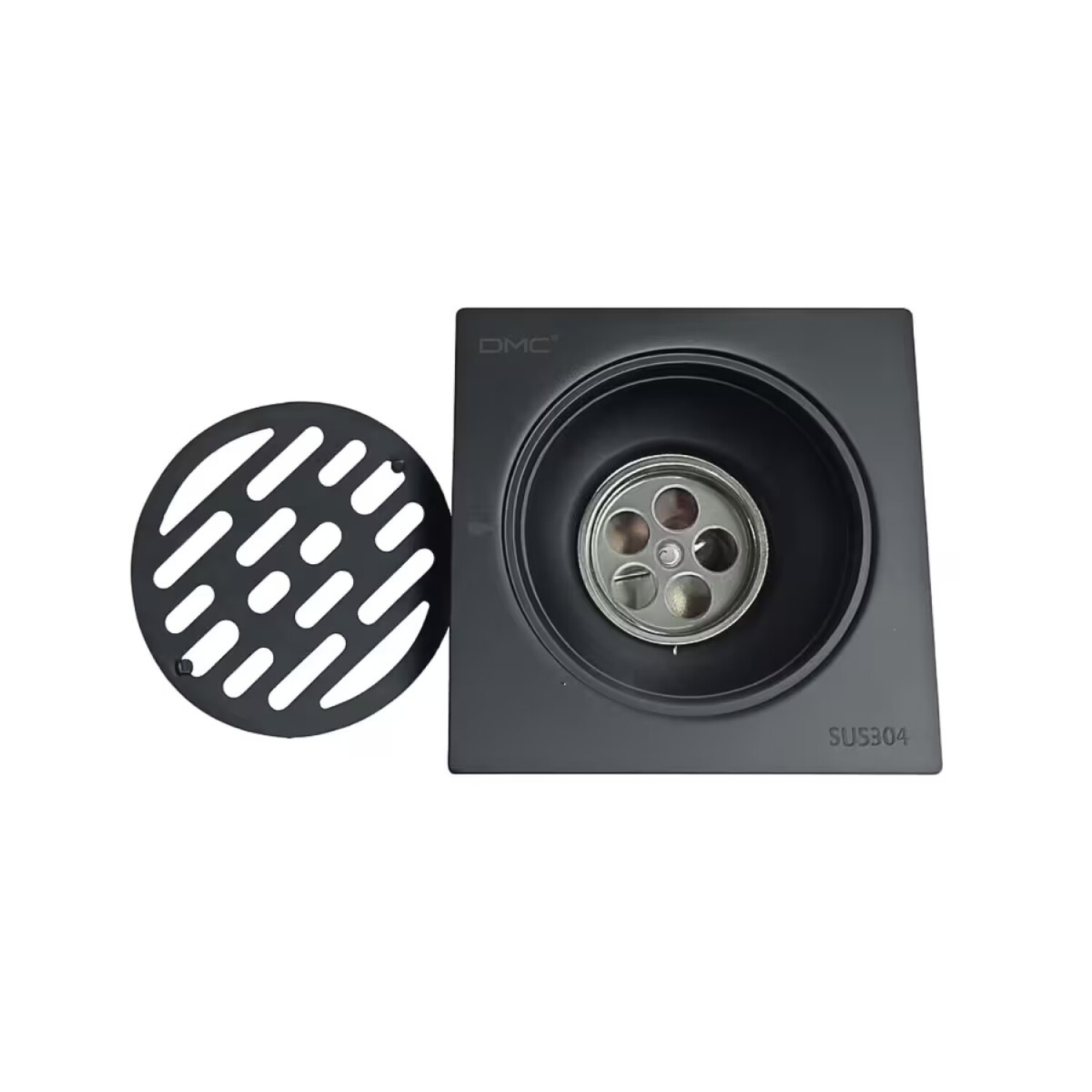 Rejilla De Piso 10x10 Negro Mate Dmc — Loysa