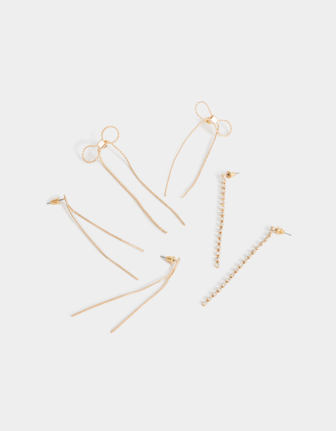 Set De Aros Largos Con Strass — Todomoda