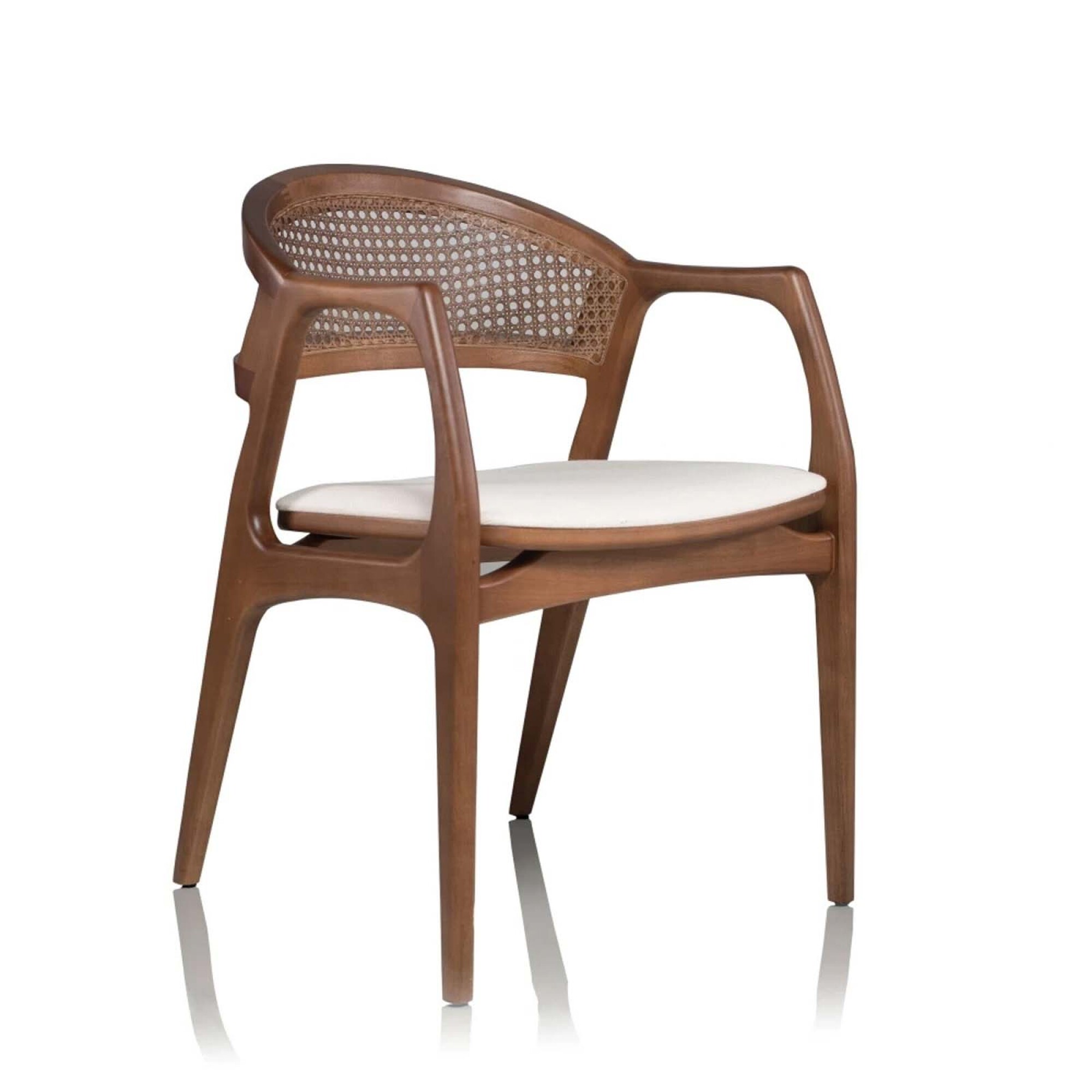 Silla De Comedor Madera-y-tela Natural-beige Carlo — Divino