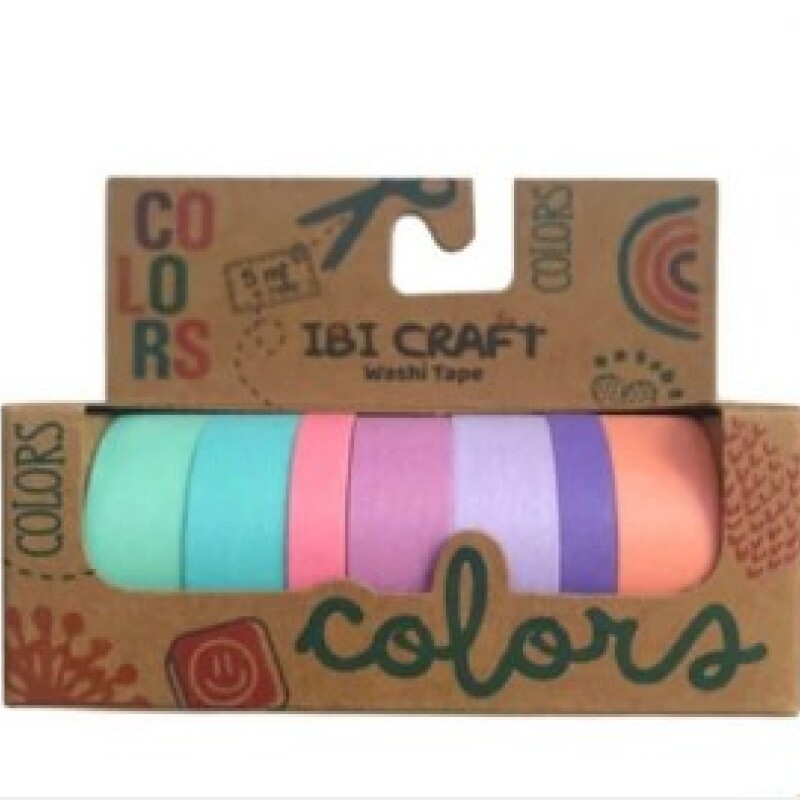 Cinta adhesiva ibi craft tonos pastel 7 unidades - Cinta Adhesiva Ibi ...