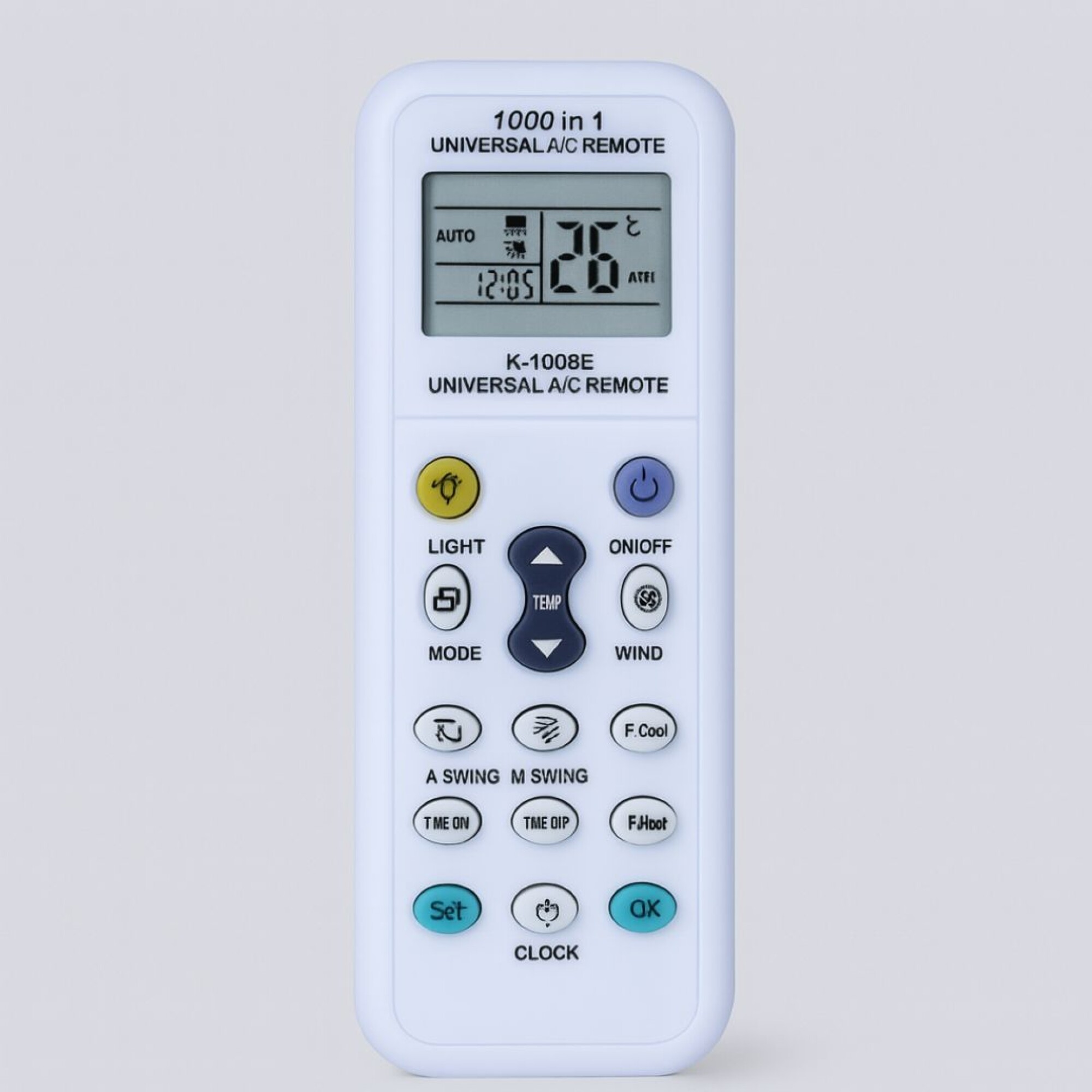 CONTROL REMOTO UNIVERSAL PARA AIRE ACONDICIONADO K-1028E — Todolandia