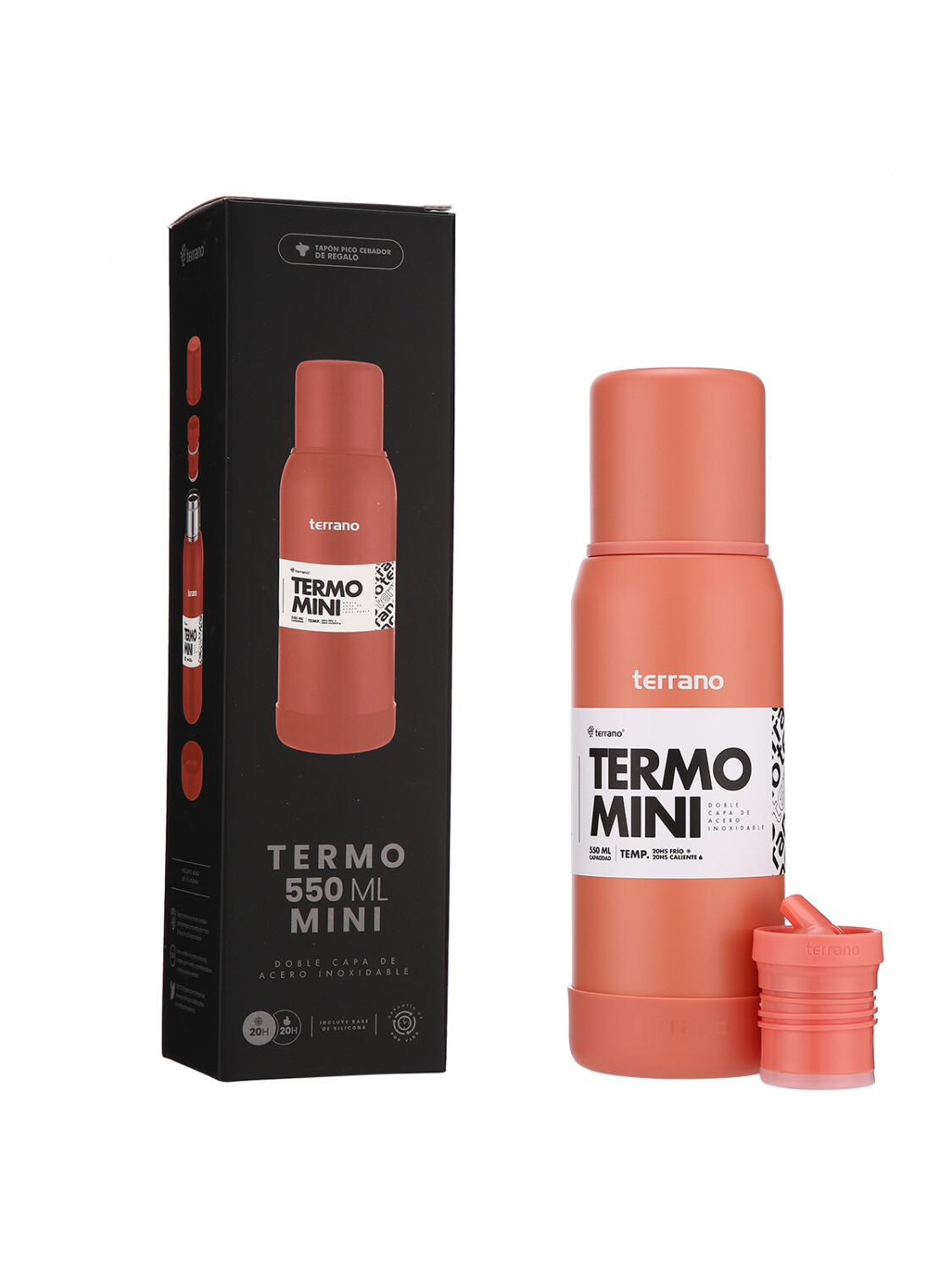 Termo Mini Premium - 500mL. - Coral — Terrano