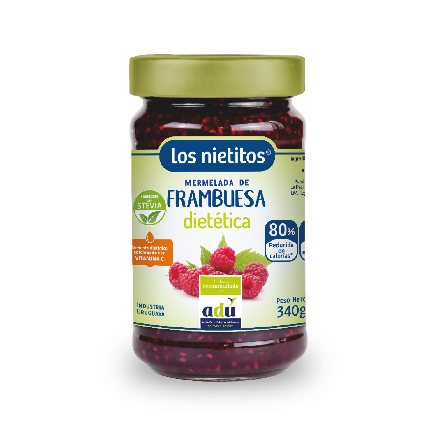 Mermelada De Frambuesa Sin Azúcar Los Nietitos 340g — La Molienda
