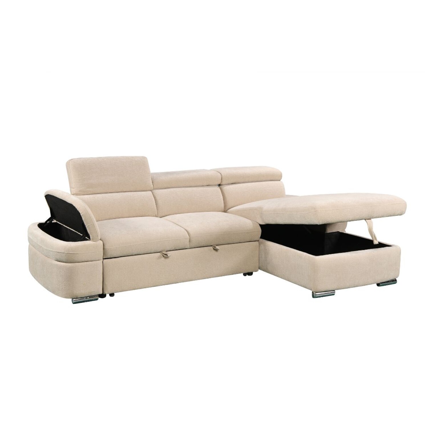 Rinconera Nikos - Tela Microfibra - Chaise derecho - City 102 (Beige) — NYR Uruguay