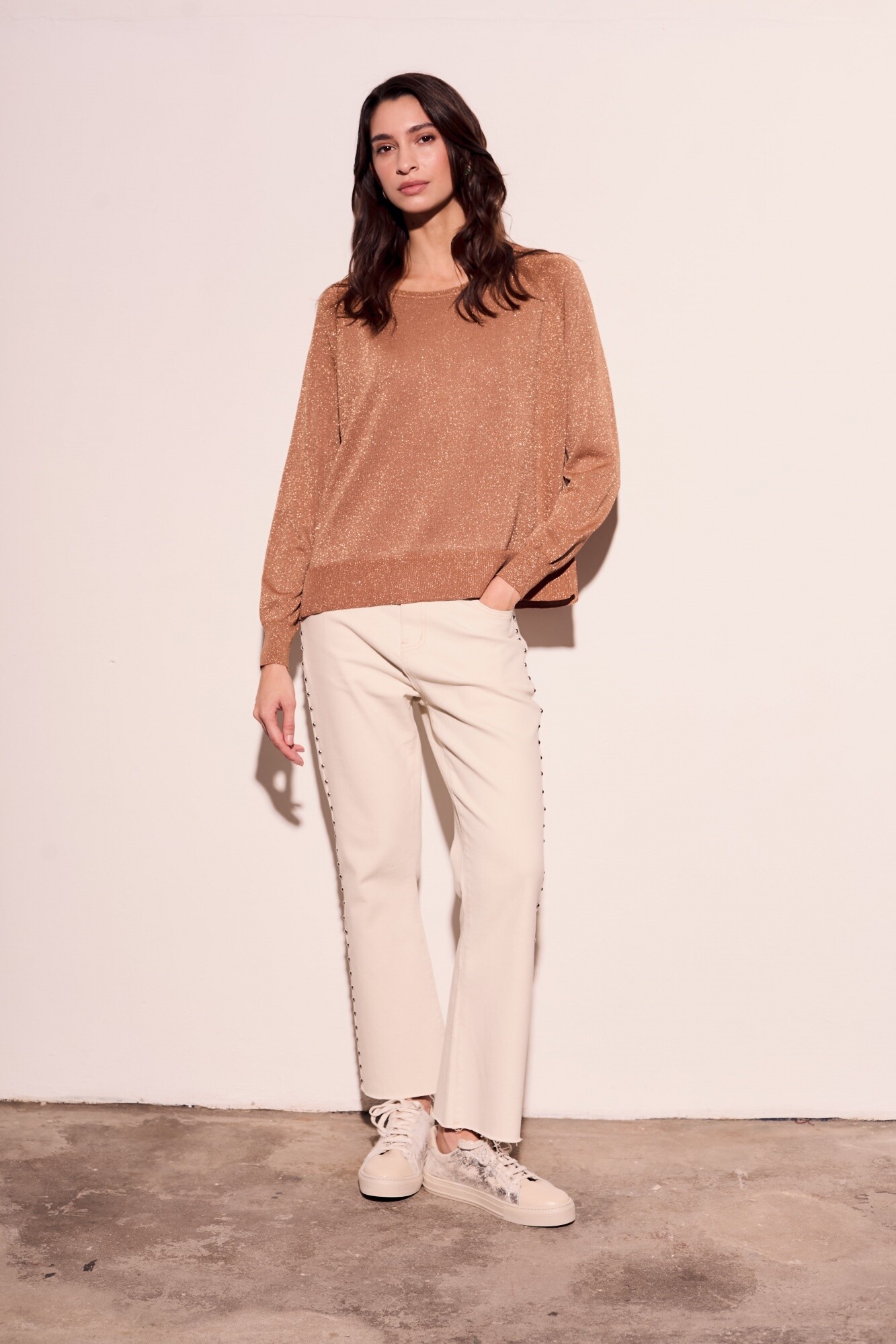 Sweater Lurex - Camel — Lemon