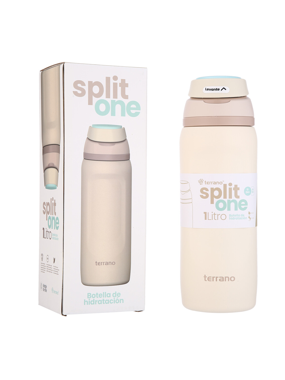 BOTELLA TERMICA SPLIT ONE POP UP 1LT. - Gris — Terrano