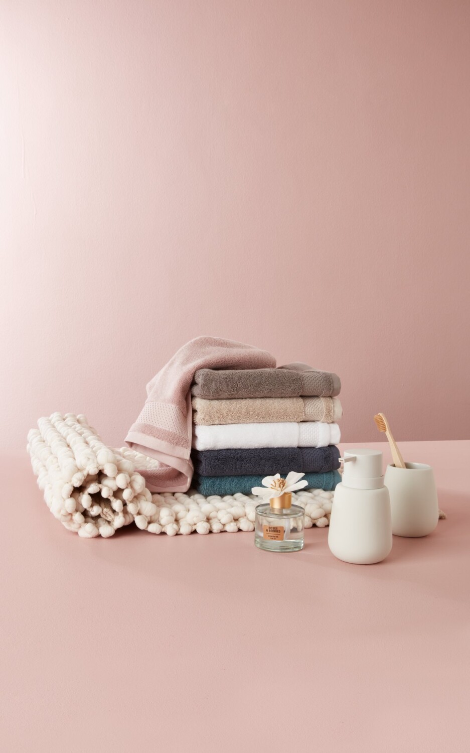 Toalla de mano NORA 50x100 azul oscuro — JYSK