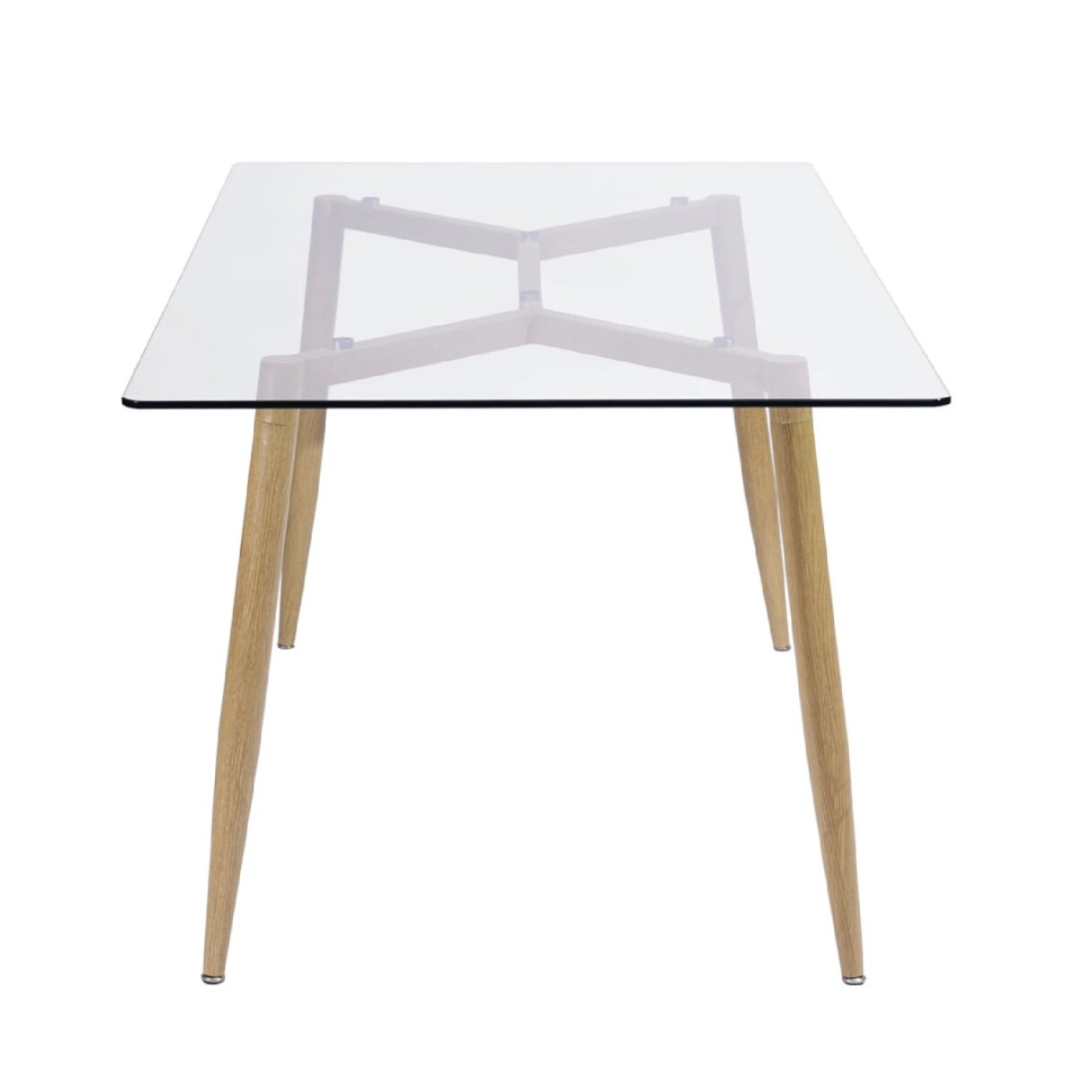 Mesa Falcon - Vidrio y Madera — Rustico Hogar