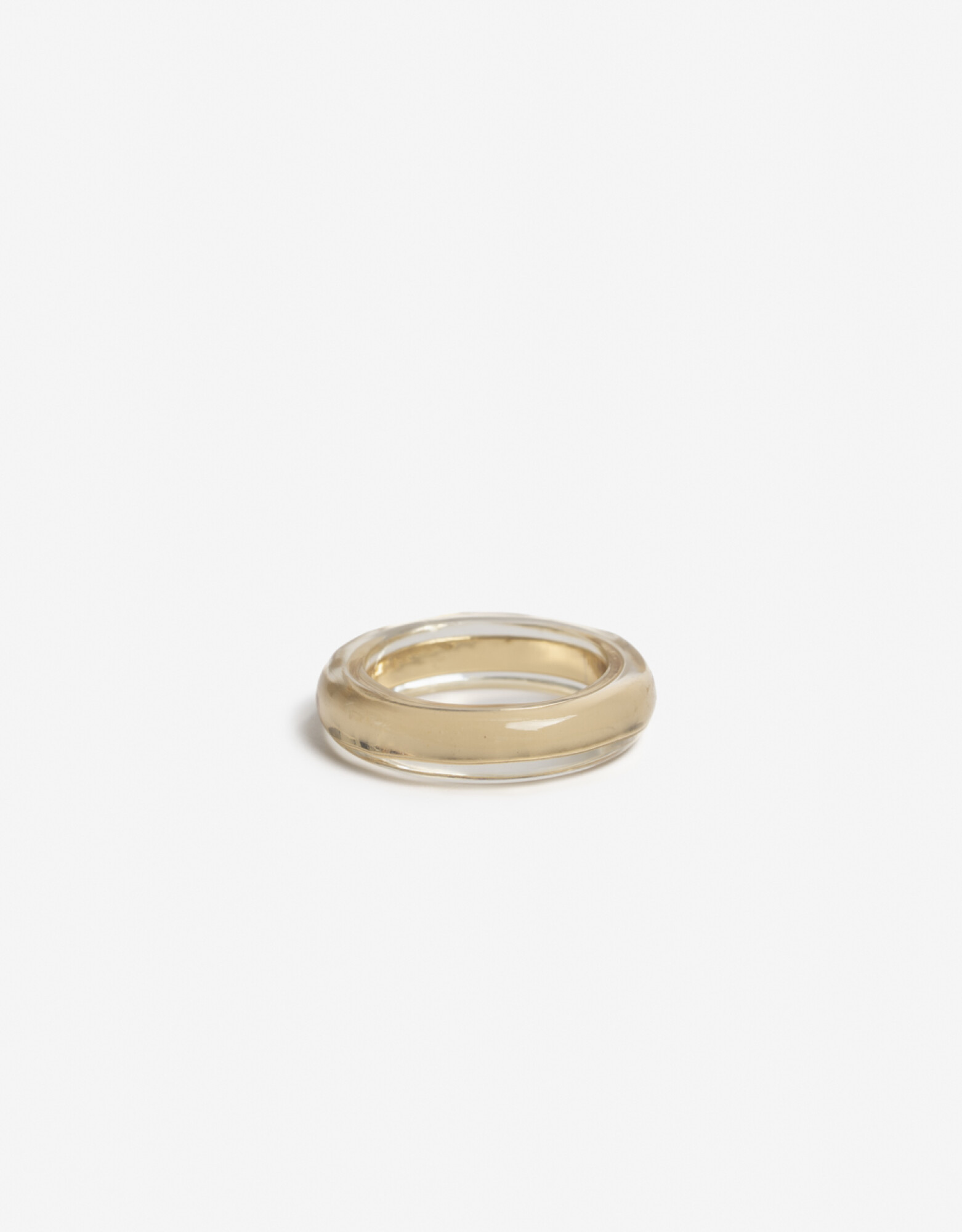 Anillo Metal Y Acrílico. — Isadora