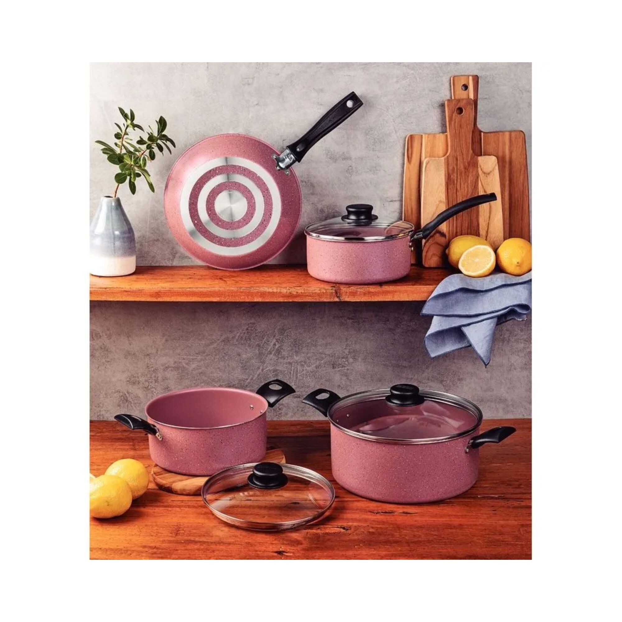 Juego de Ollas Tramontina Turim 4P 20298/476 Rosa — Bristol