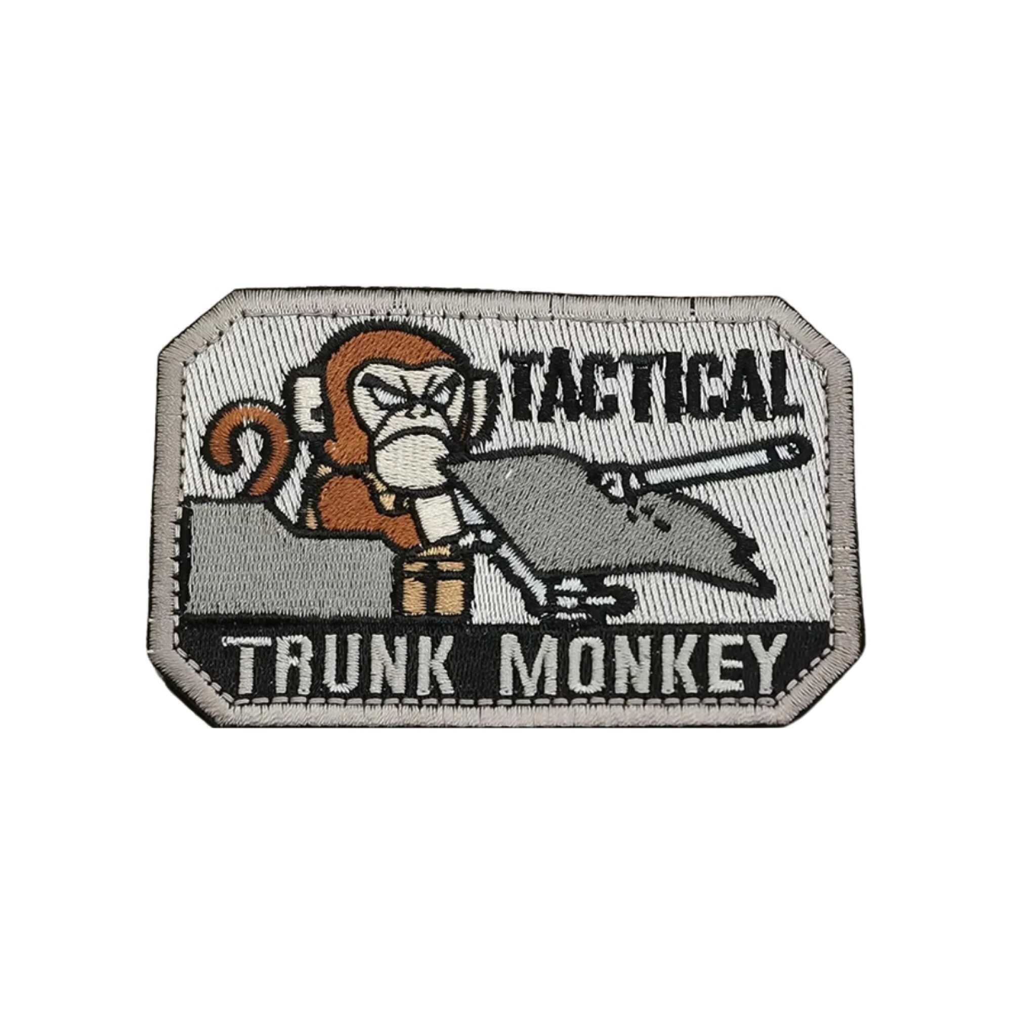 Parche bordado Tactical trunk monkey - Gris — Aventureros