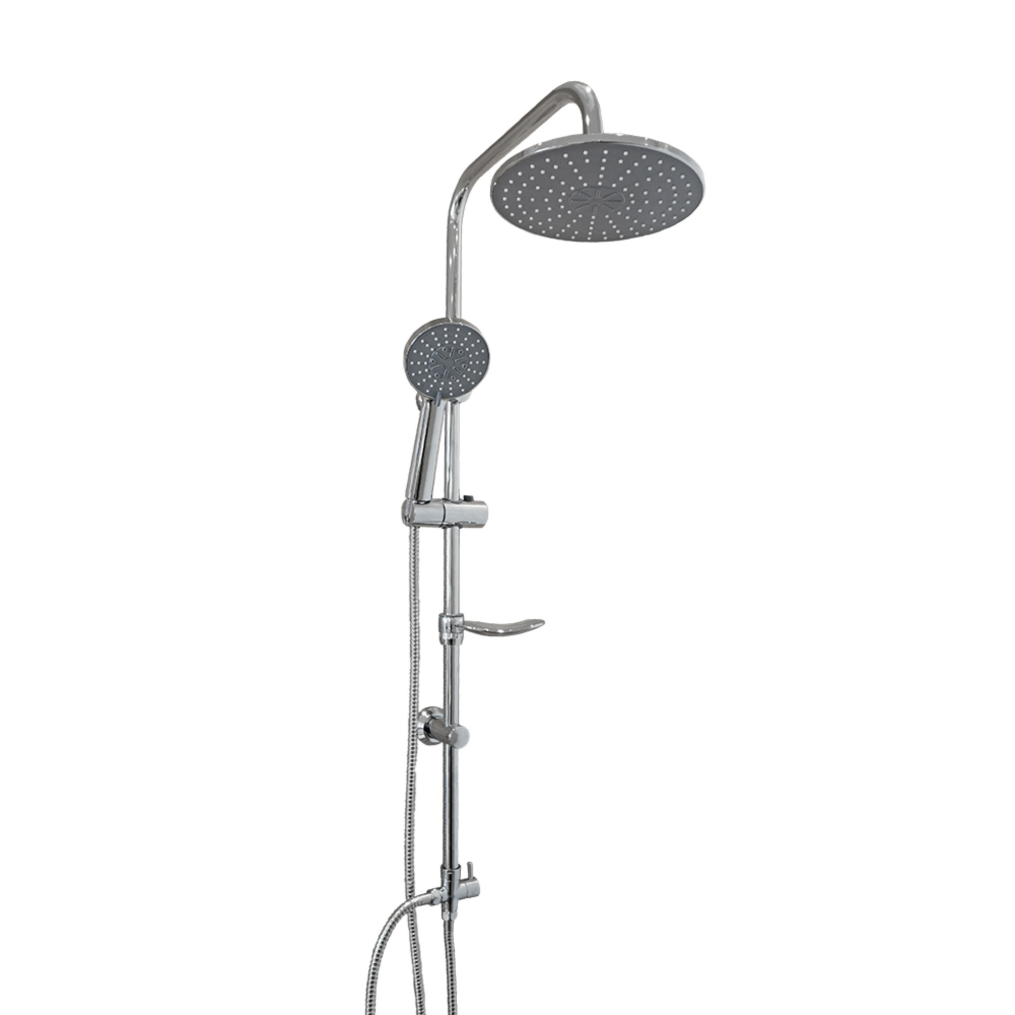 Barral Con Ducha Exterior Modelo Candia Color Cromo — Castro