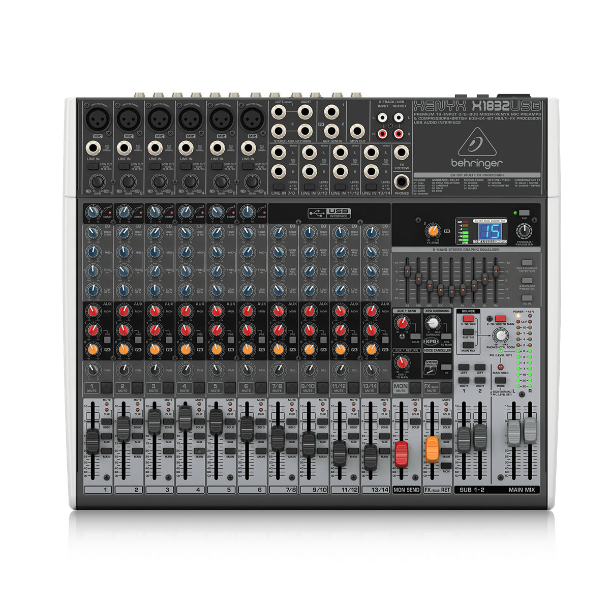 Consola Behringer X1832usb 18in 3/2 Bus Fx — Palacio de la Música