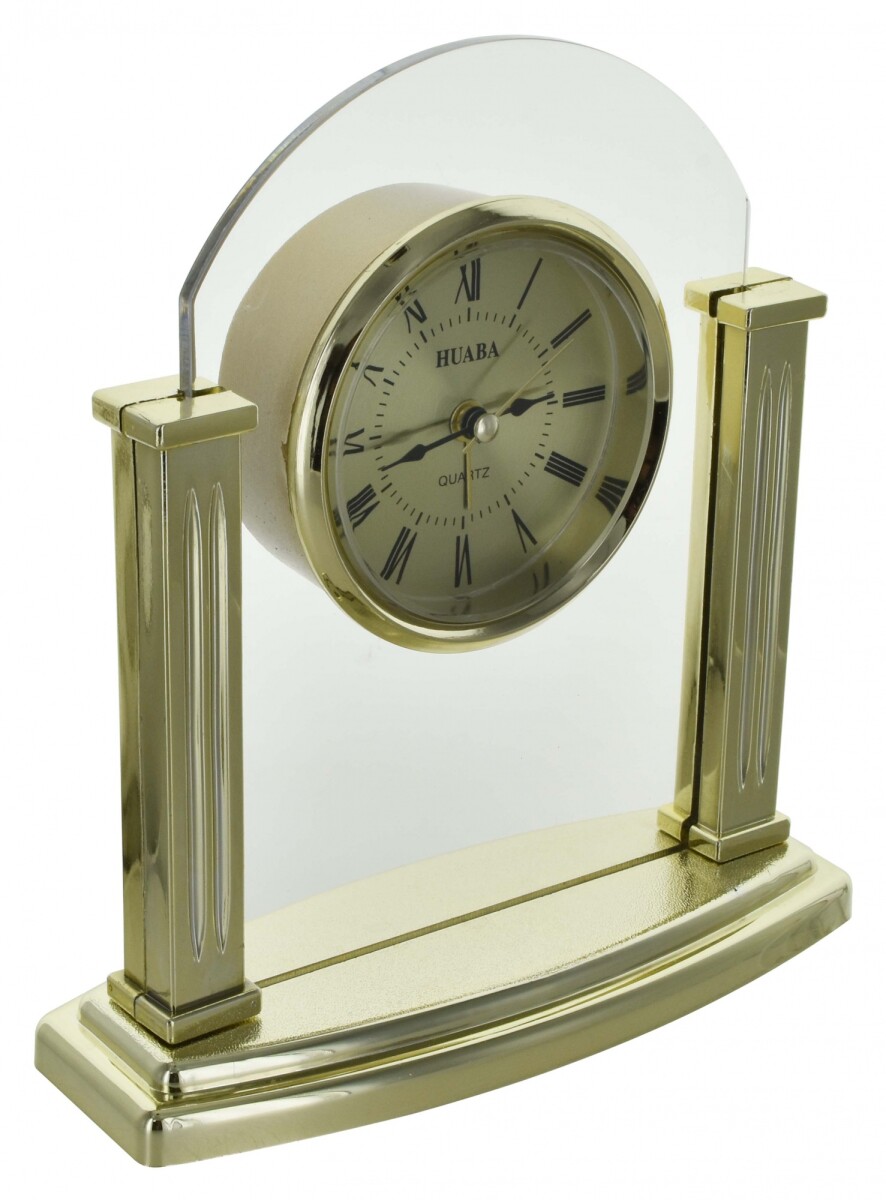 RELOJ ESCRITORIO HB582 C/ALARMA Y ACRILICO 16.5X6.7X18.2CM EN CAJA ...