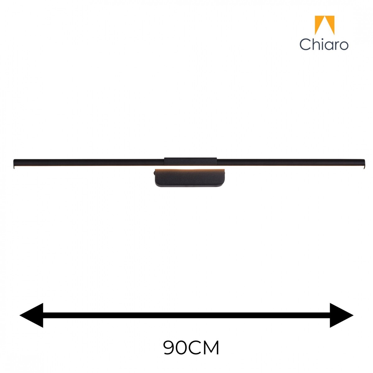 Luminaria Barra de led lineal 90cm negra 16w — Iluminica Home