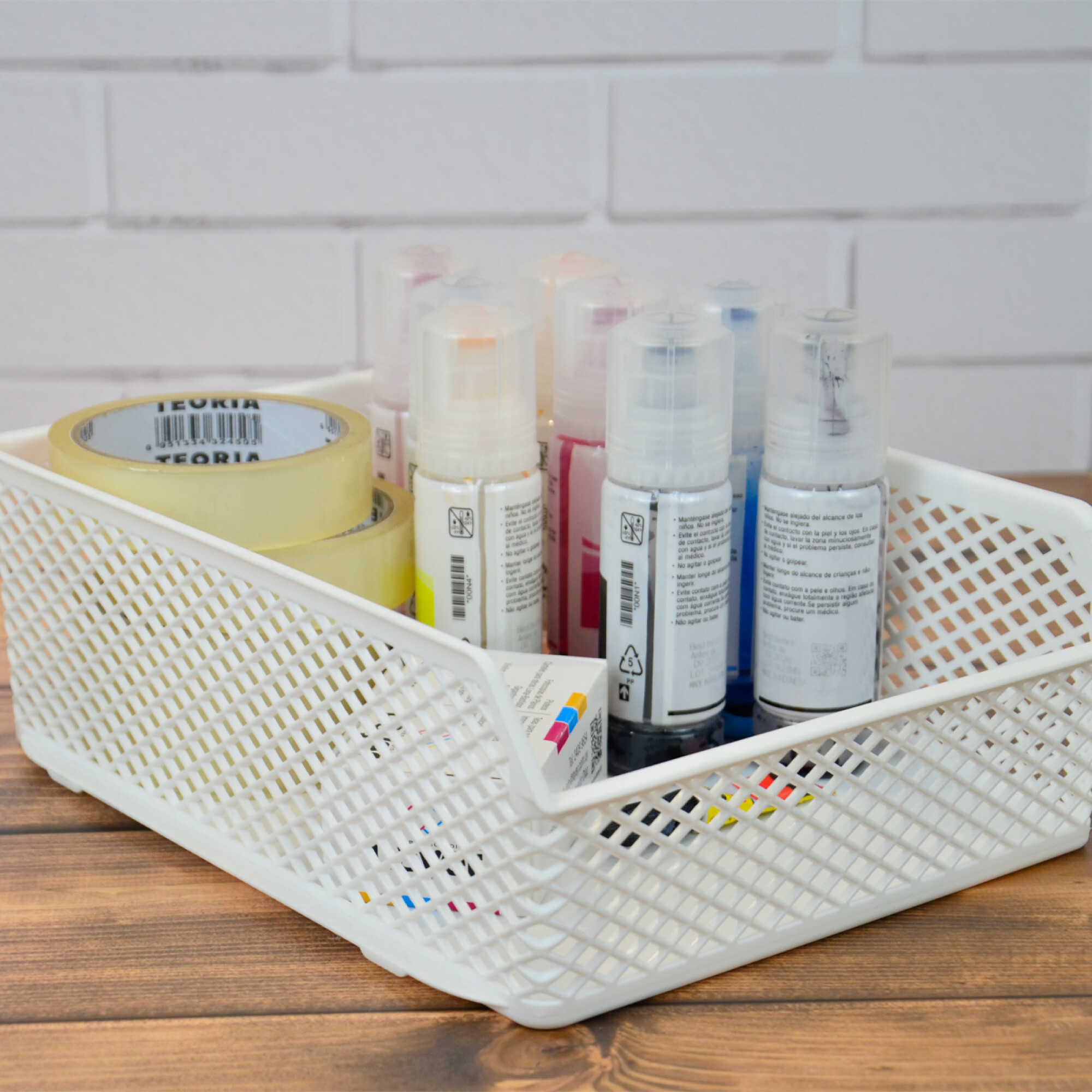 Organizador calado línea apilable M - BLANCO — Garage Impo
