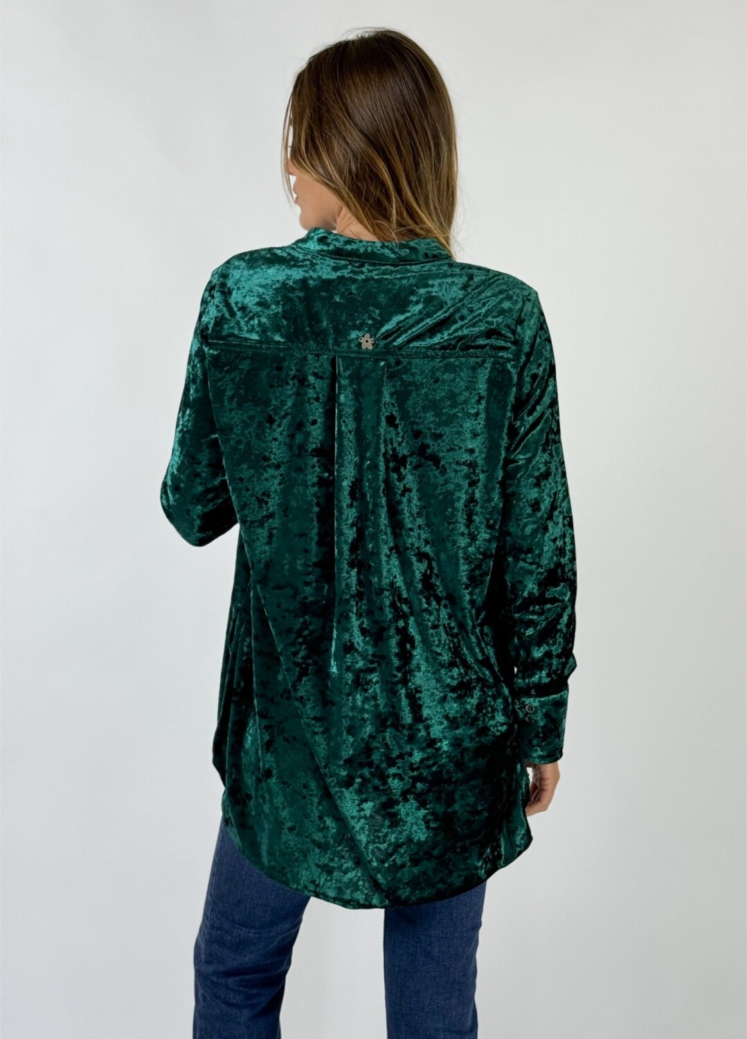 CAMISA VELVET ORNELLA - VERDE — Panthai