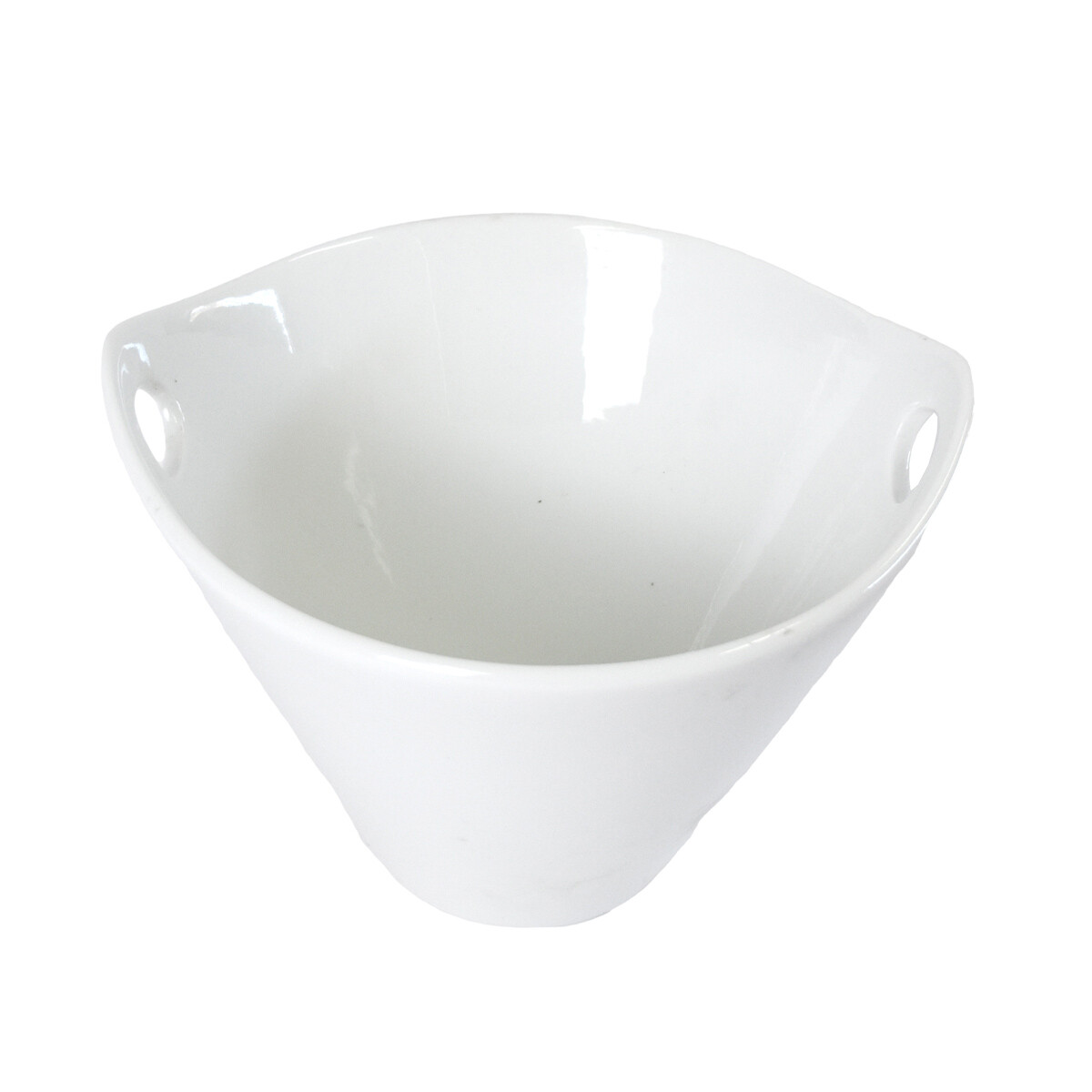 Bowl de cerámica blanco con asas — El Clon