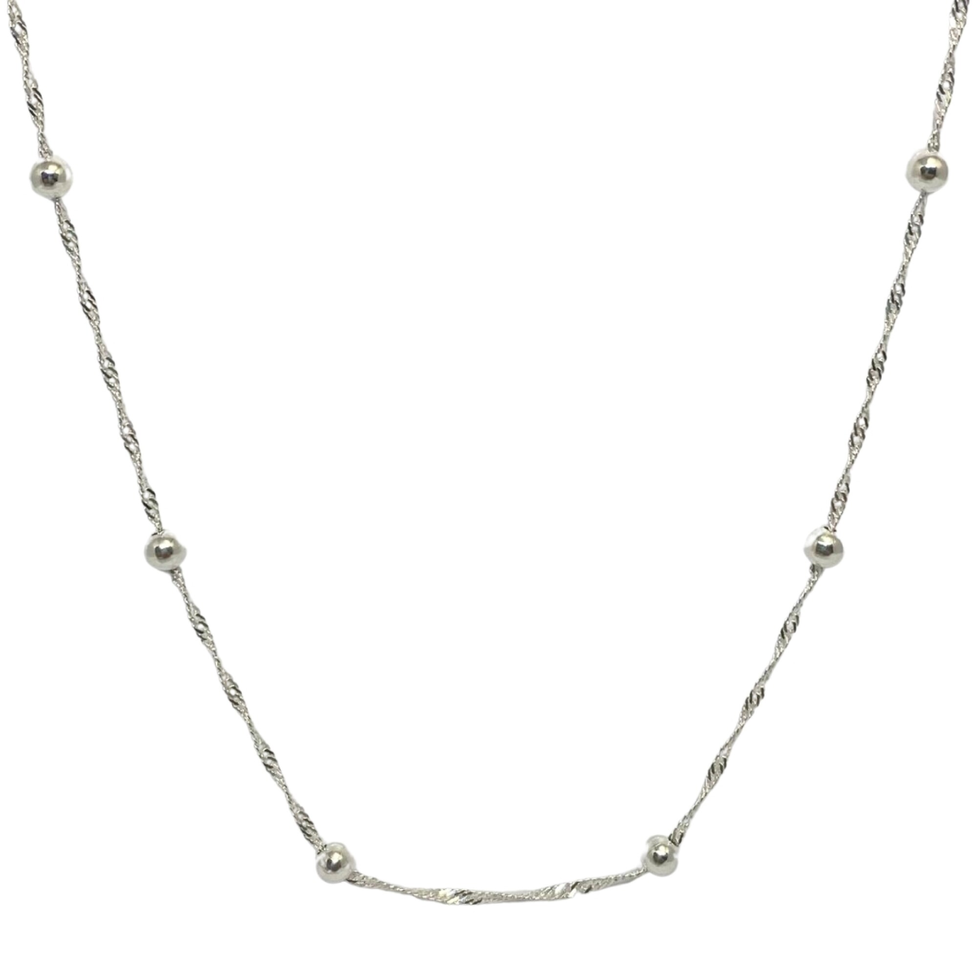 CADENA DE PLATA TIPO GRUMET 45 CM — La hora exacta