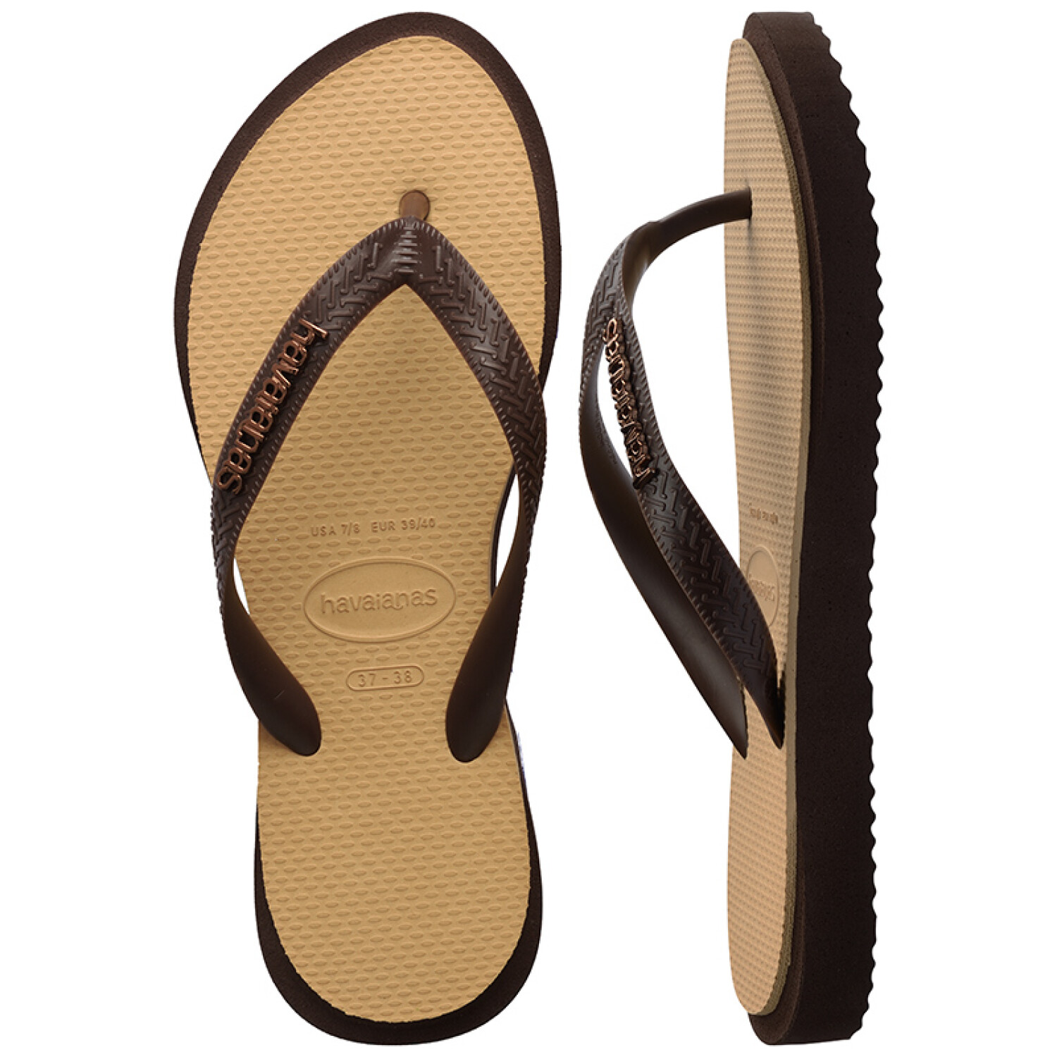 Ojotas Havaianas Top Point Fusion - Marrón — Havaianas