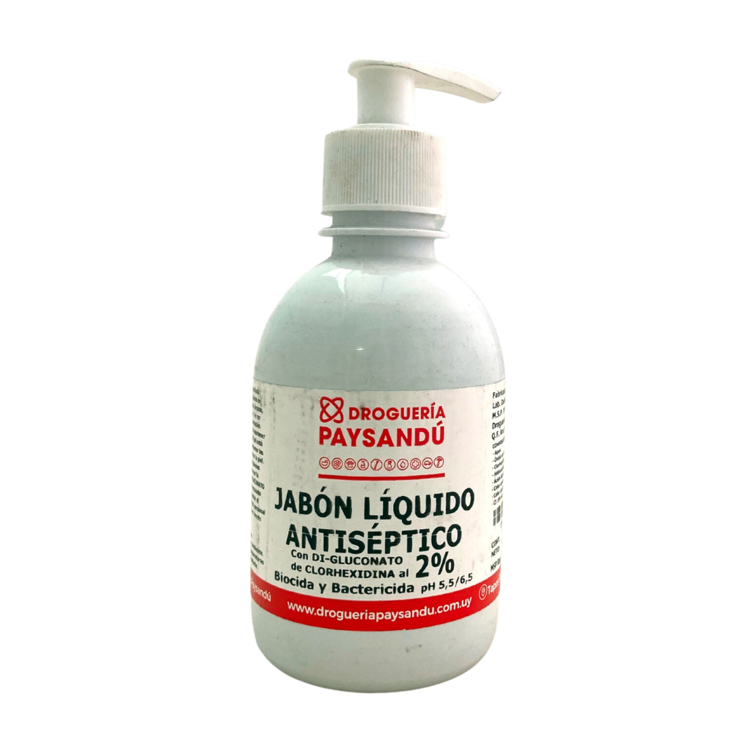 Jabón líquido antiséptico 2% - 250 mL — Droguería Paysandú