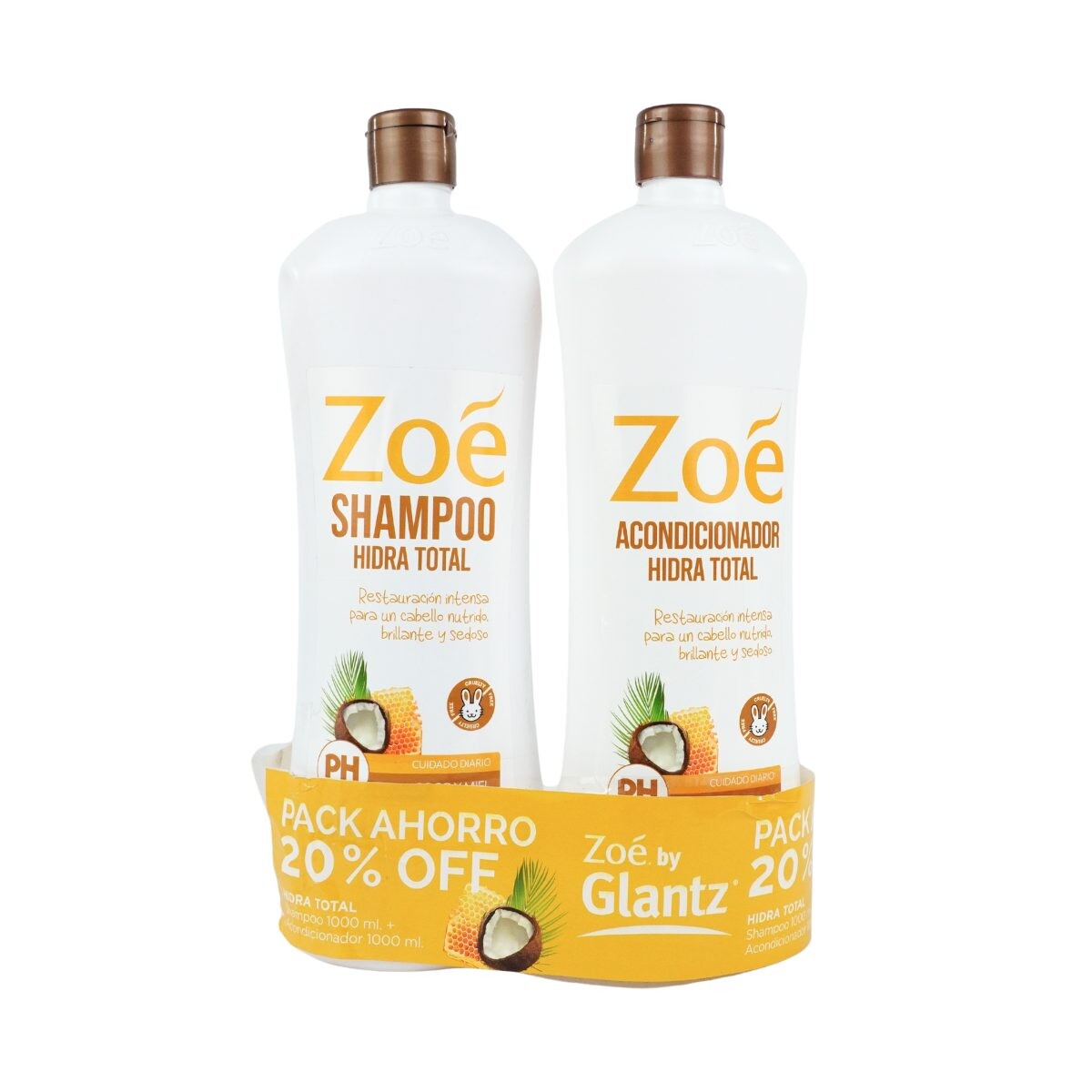 Pack shampoo + acondicionador Zoé hidra total — El Clon