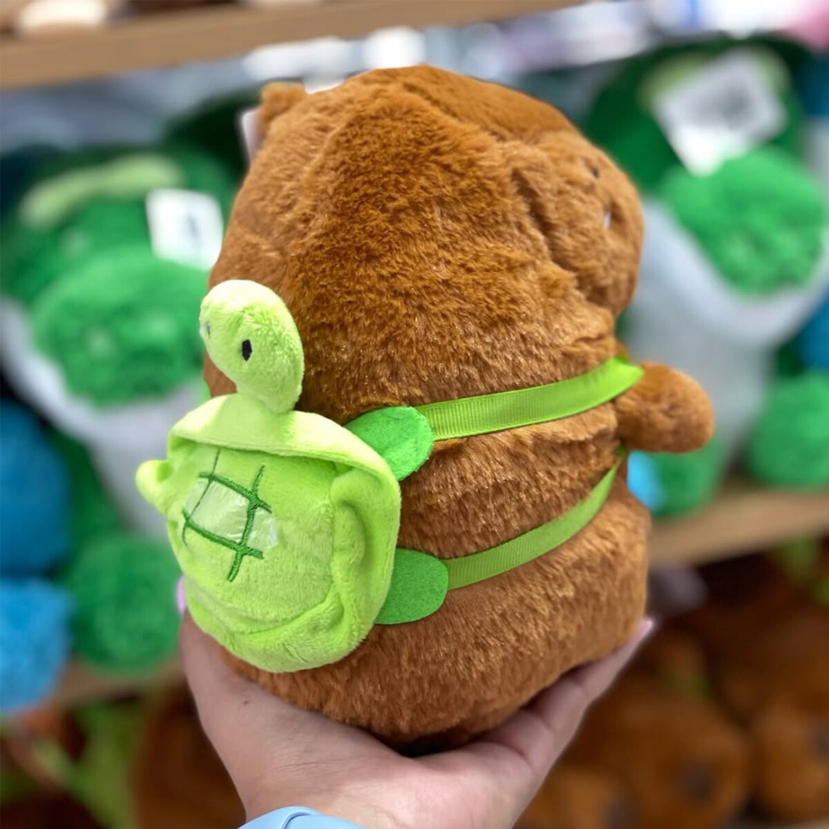 Peluche Capibara Carpincho Capibara Con Mochila De Tortuga - Variante ...