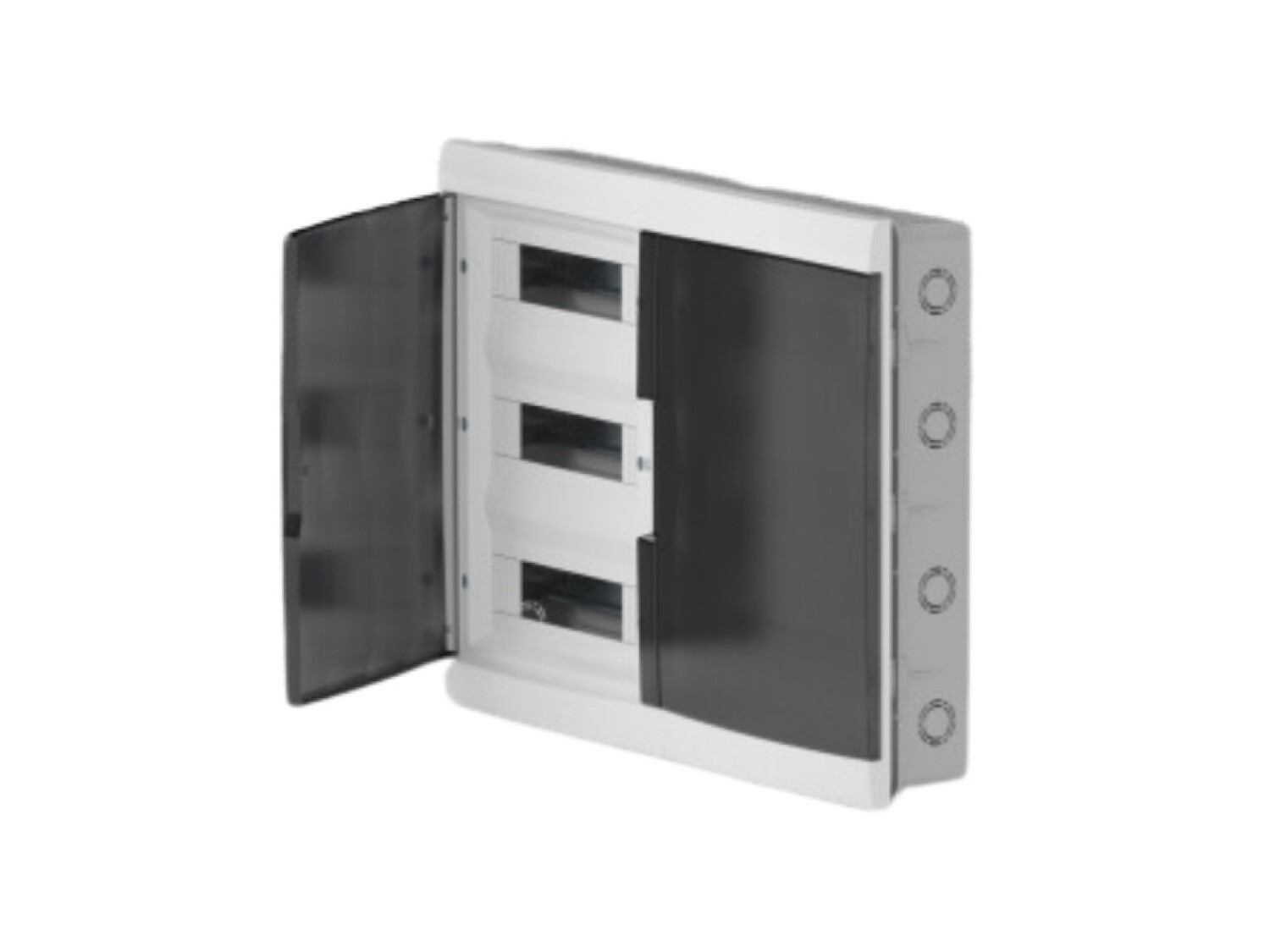 TABLERO EMB. PLAST. P/72 TM DIN PUERTA FUME GENROD — Luminotecnia