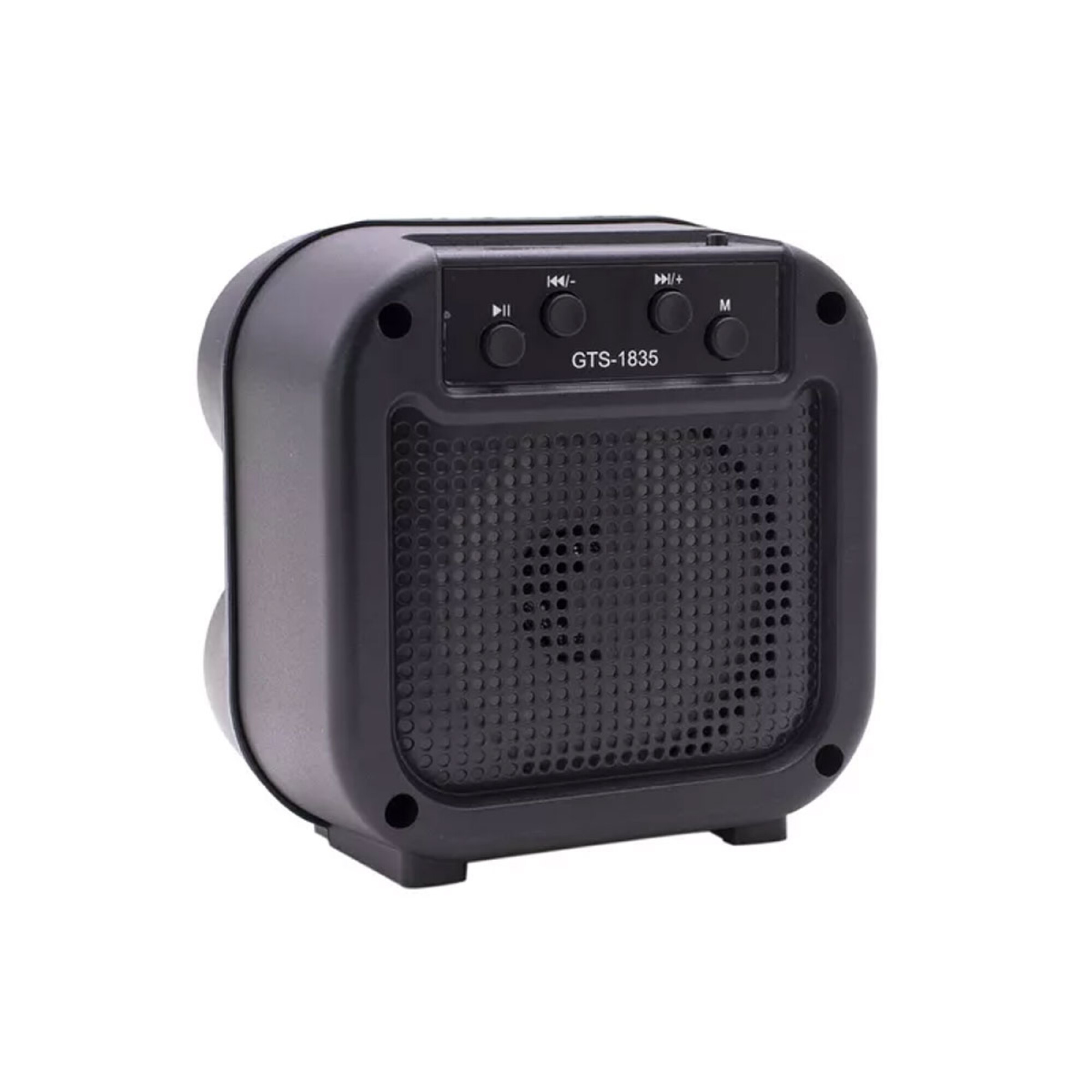 PARLANTE PORTÁTIL CUBO 4 LUCES GTS 1835 3" NEGRO — Woofer
