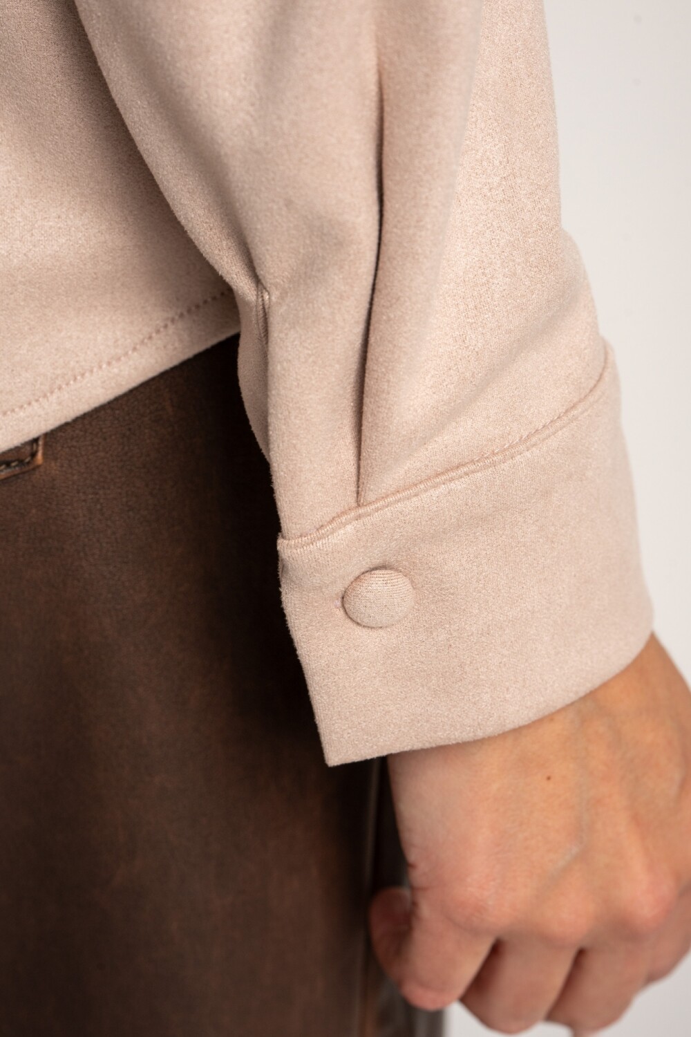 Camisa Gamuza Cuero Vegano - Rosa — Lemon