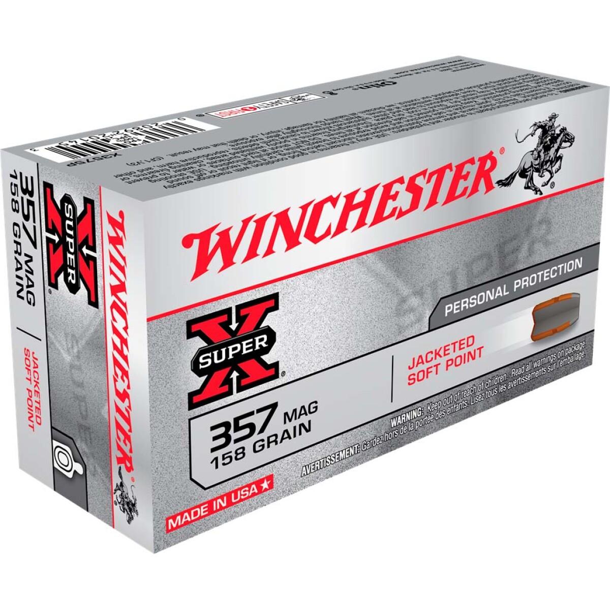 Bala Winchester Cal 357 Mag Fmj 130grs Win/X3575p — Magnum