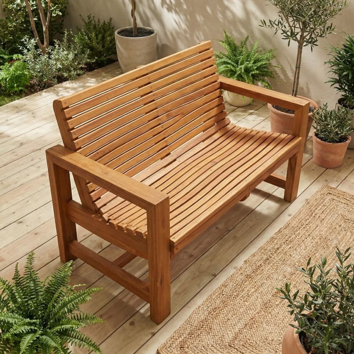 Sillón curvo 2 cuerpos exterior — Serra Amoblamientos