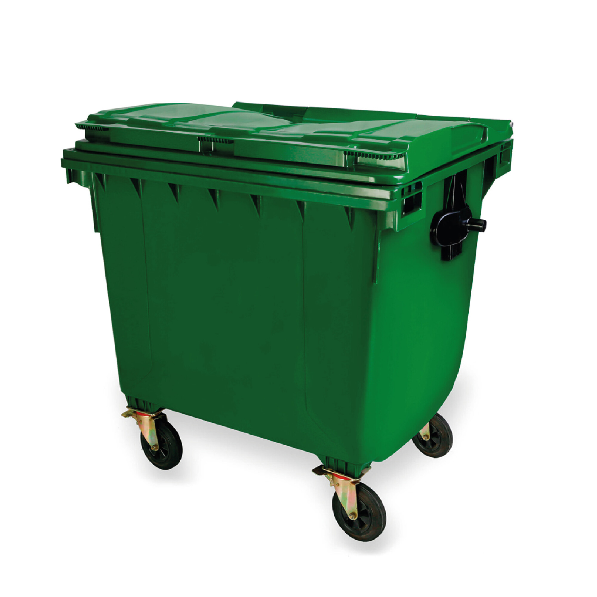 Contenedor de Basura con Ruedas 1100 Litros Verde — Unilux