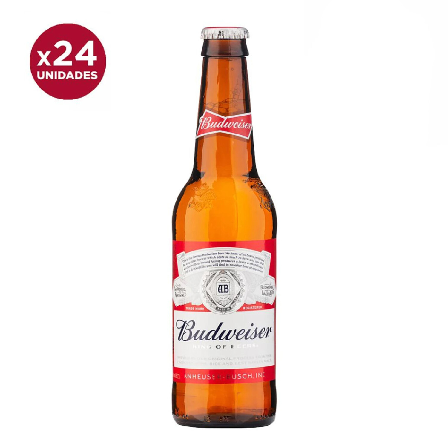 Cerveza Budweiser Botella 24 unidades - 355 ml — Tienda Soy Santander