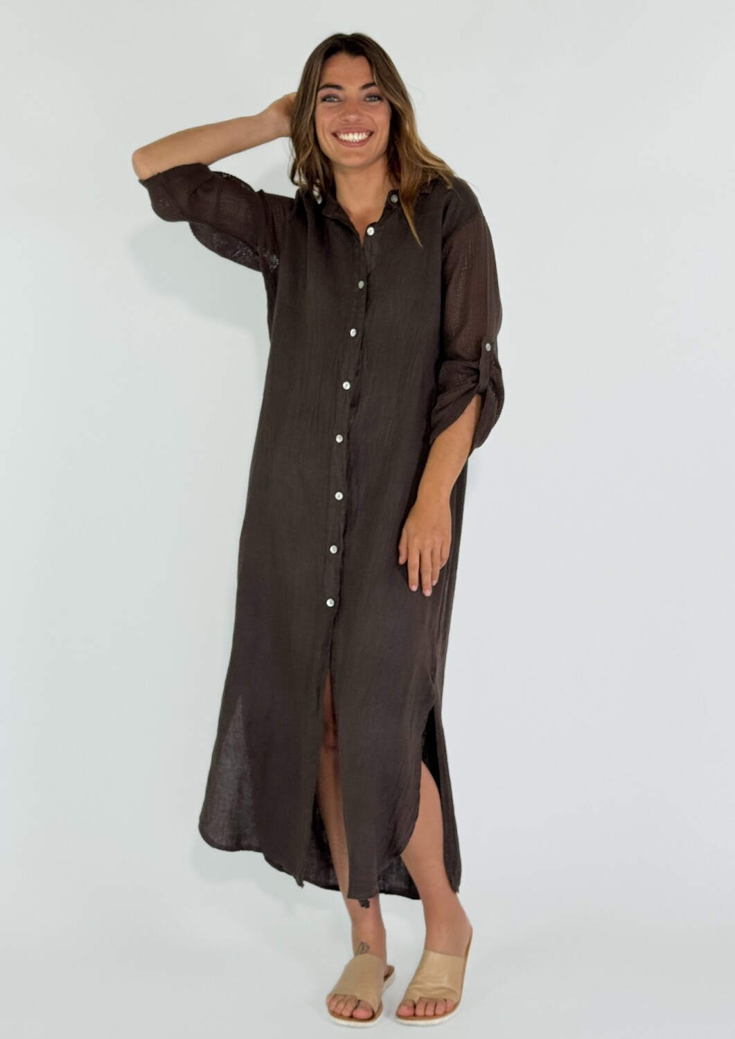 VESTIDO VENETO - CHOCOLATE — Panthai