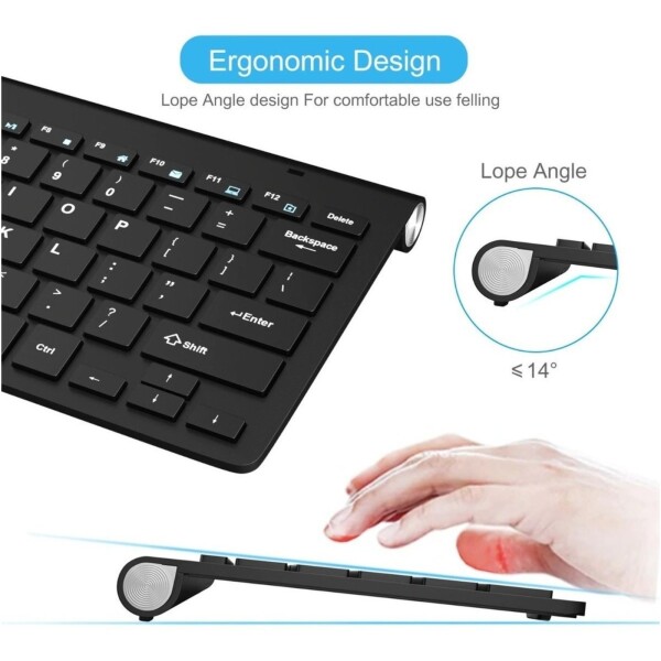 Kit Teclado + Mouse Inalámbricos Wireless Ultra Finos - Color Variante ...