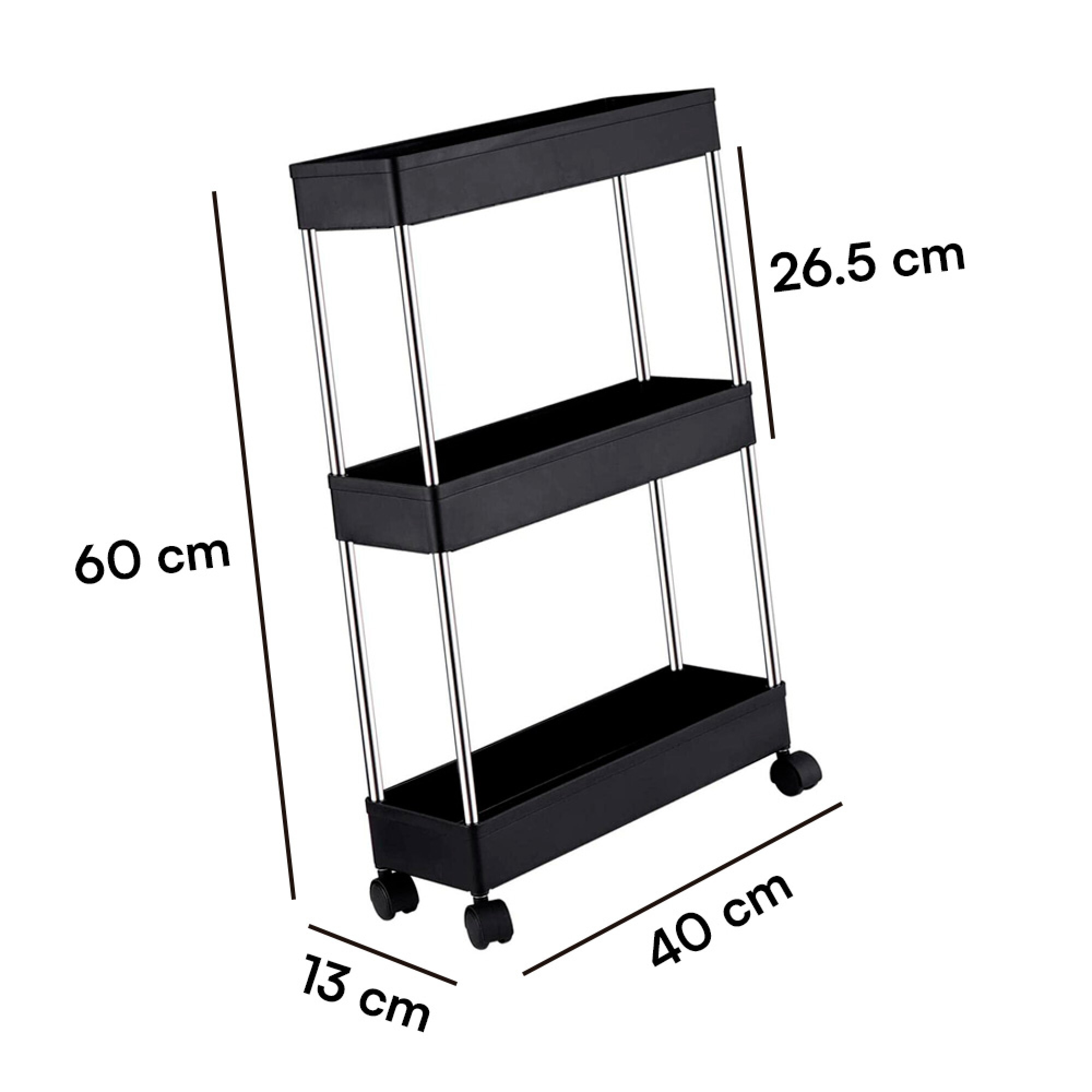 Estante organizador carro angosto 3 niveles — Buho Store