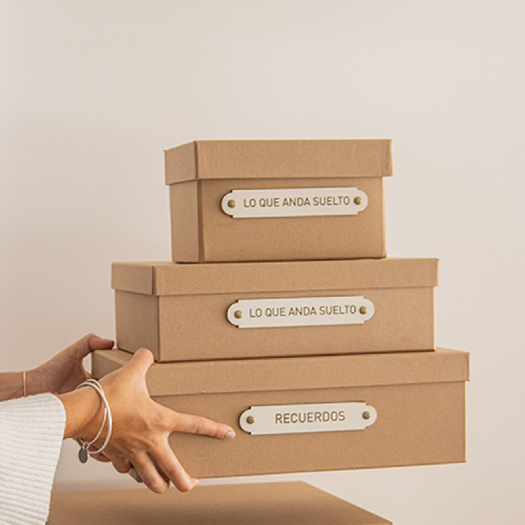 Caja Rotulada Kraft | Grande — Organiza Simple