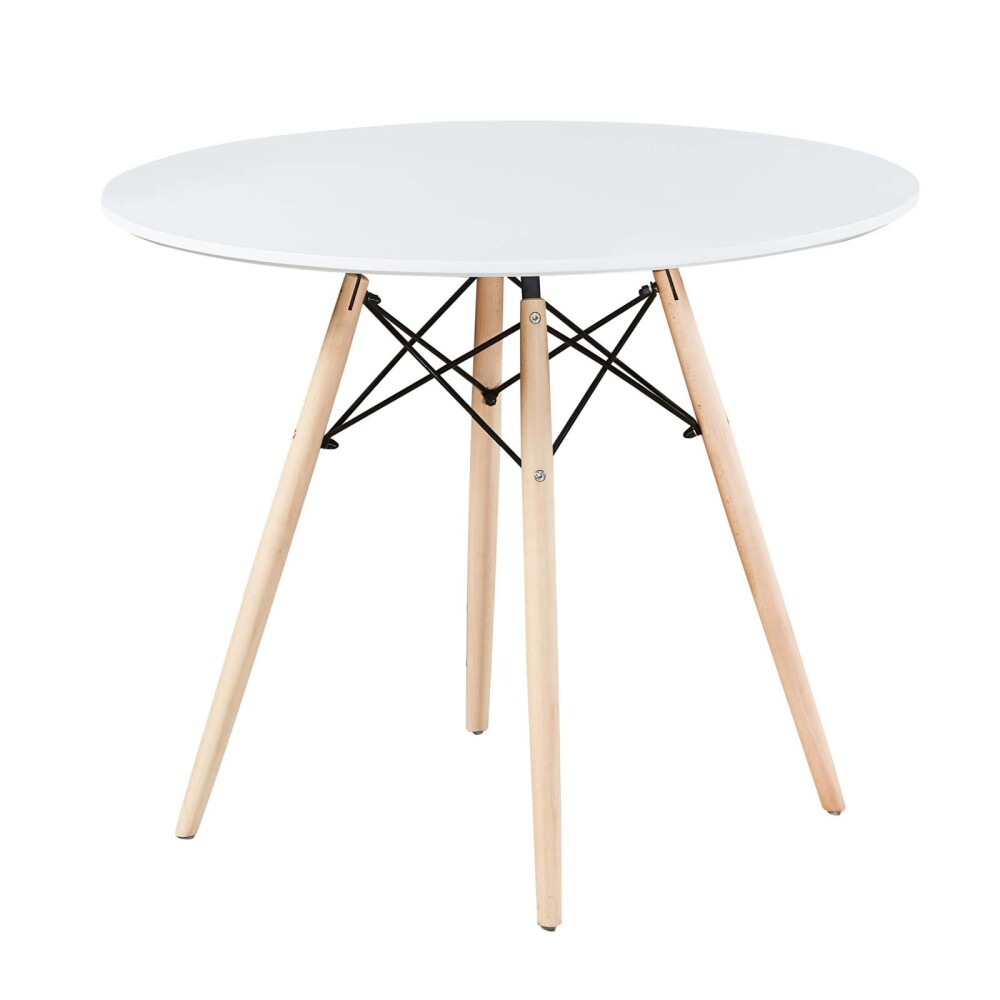 Mesa De Comedor Mdf-y-madera Blanco Eames — Divino