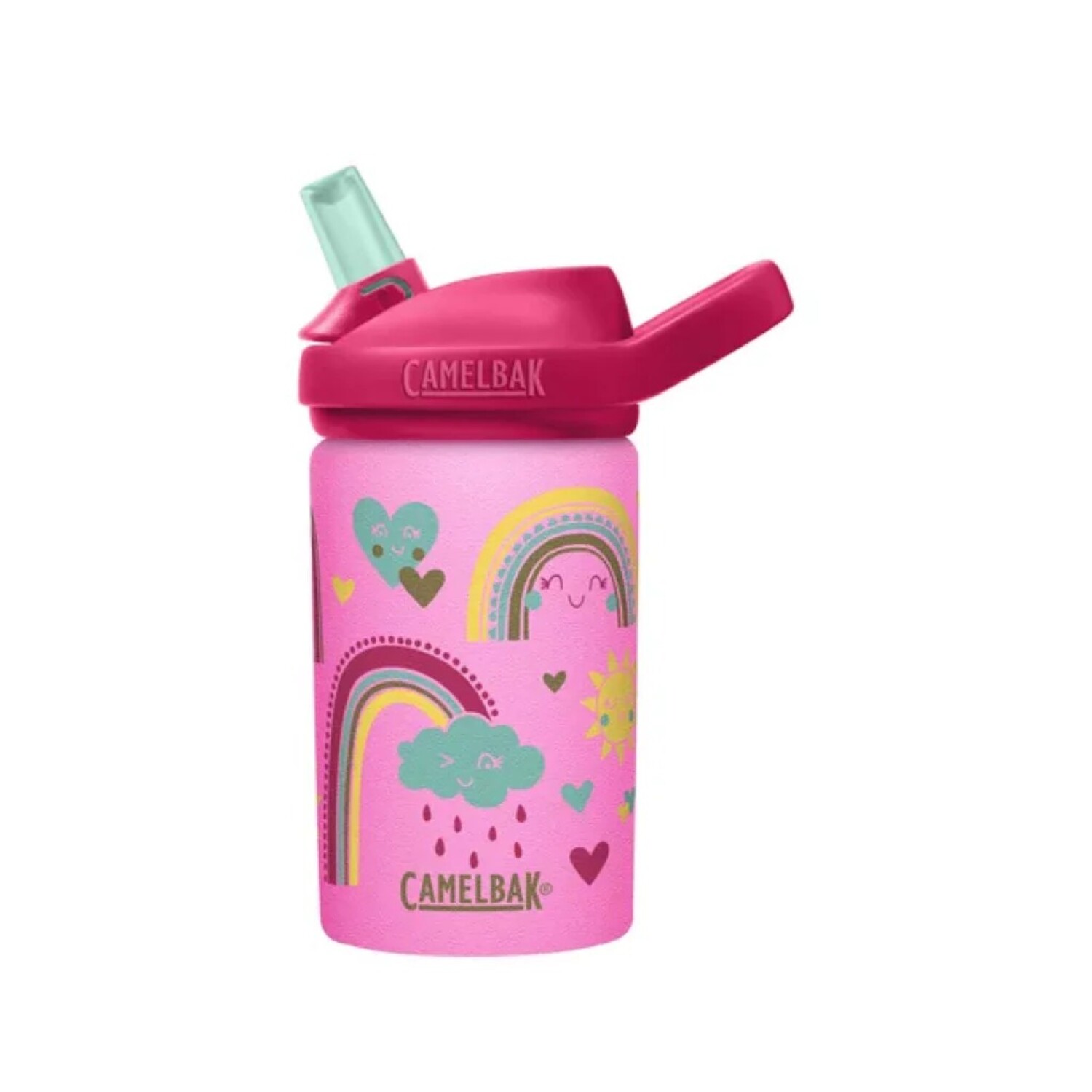 Vaso metal EDDY boquilla CAMELBACK - arco iris fucsia — MVD Kids