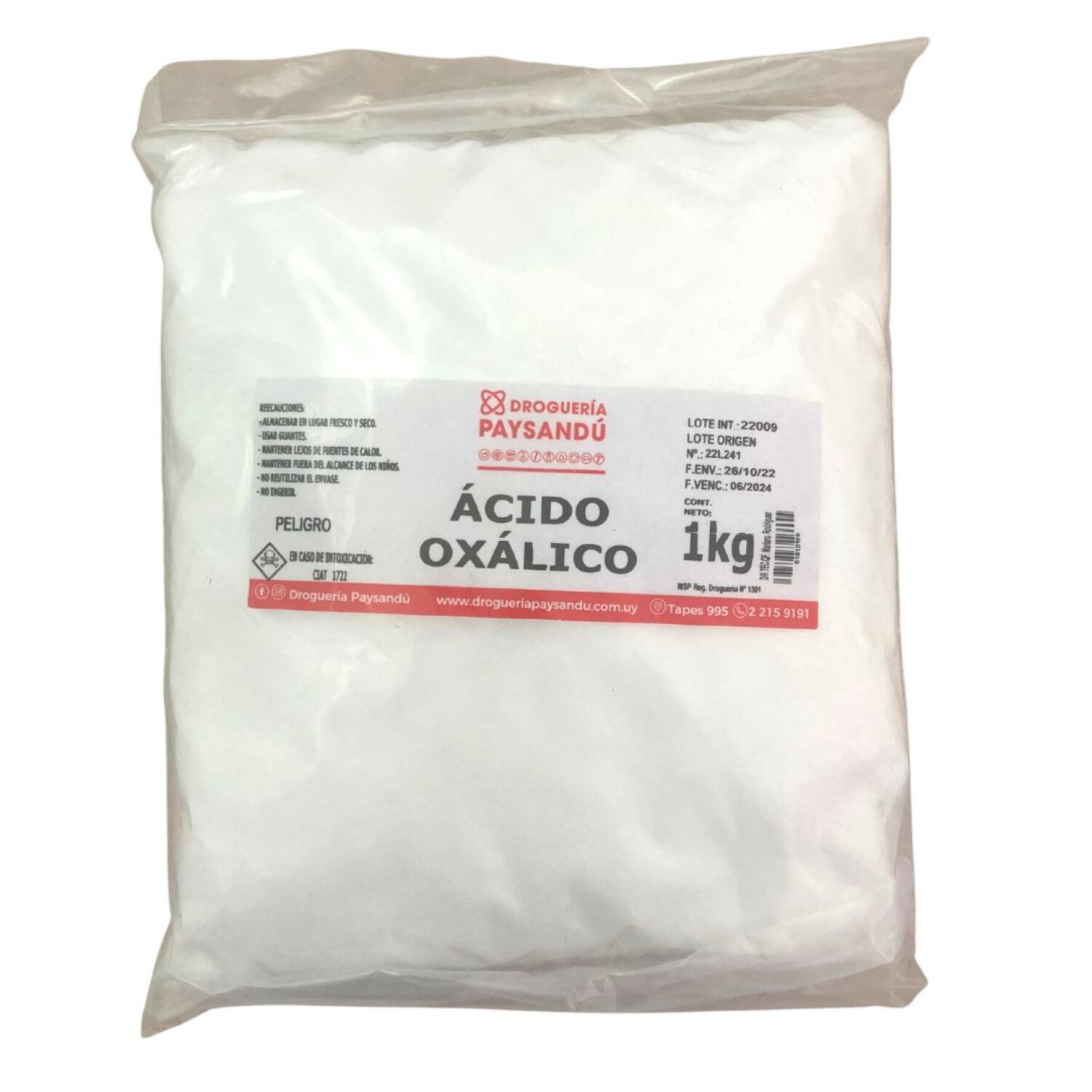 Ácido oxálico - 1 kg — Droguería Paysandú