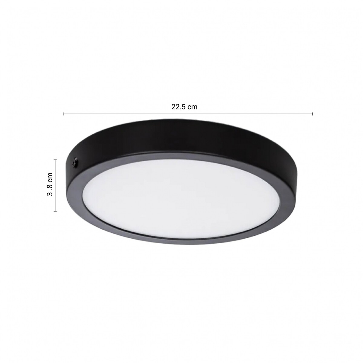 Panel LED Redondo de Adosar Negro 18W — Unilux