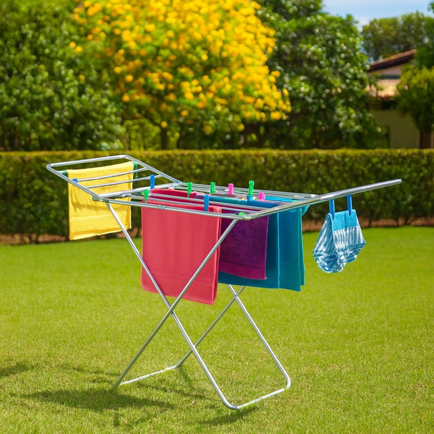 TENDEDERO ROPA EXTENSIBLE MOR ALUMINIO — Todolandia