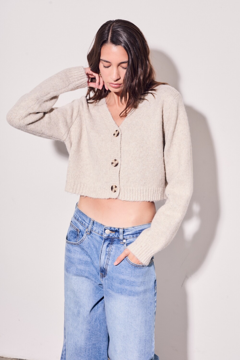 Cardigan - Beige Melange — Lemon