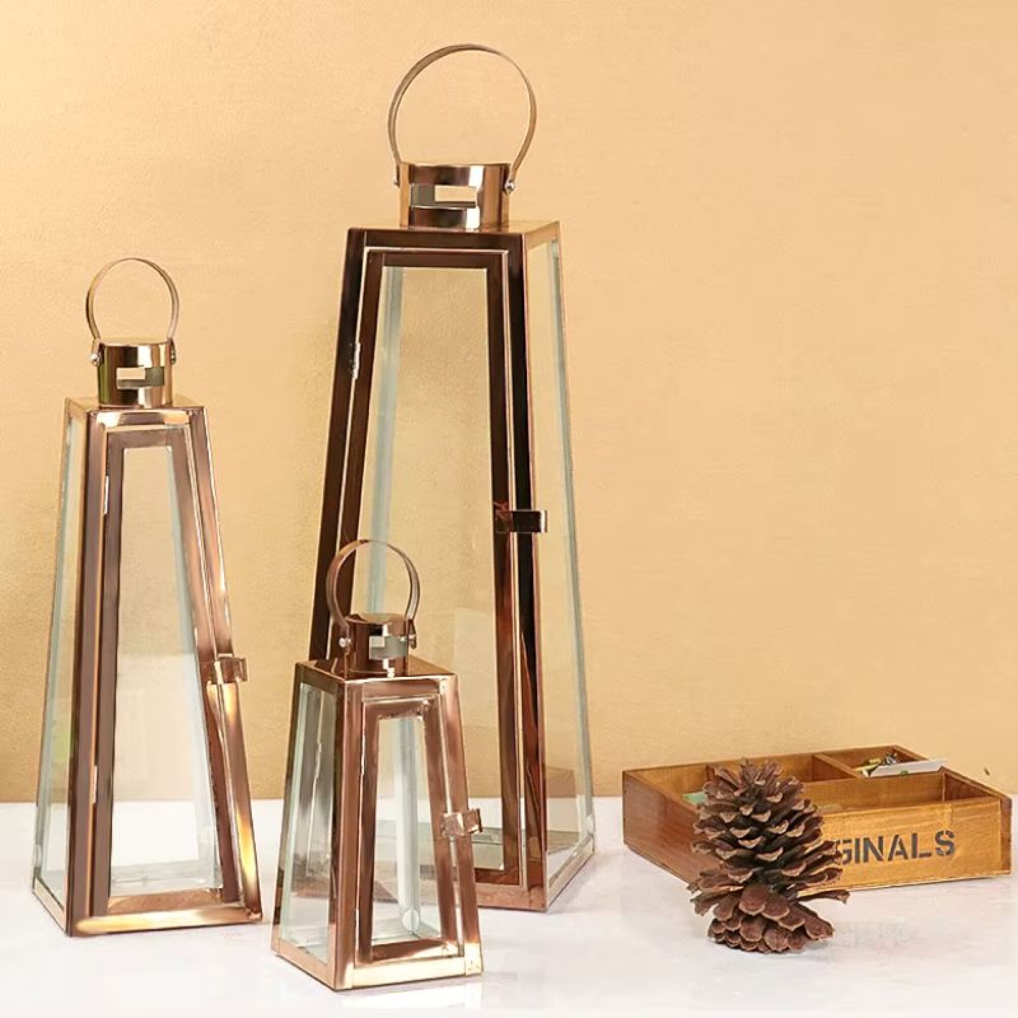 Fanal Trapecio x3 - Rosa Oro — Casa Fessta