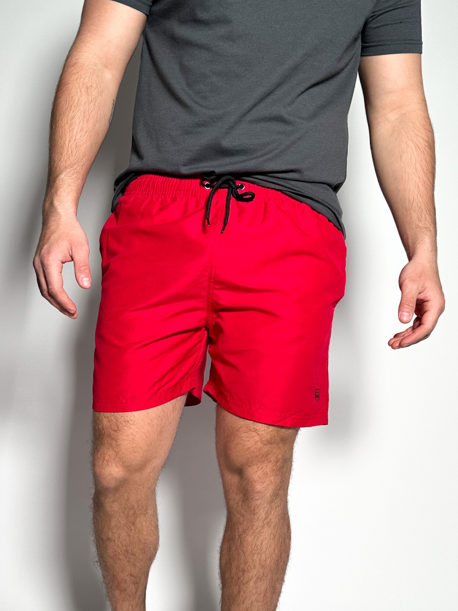 Short de baño liso Aldo - Rojo — Route 66