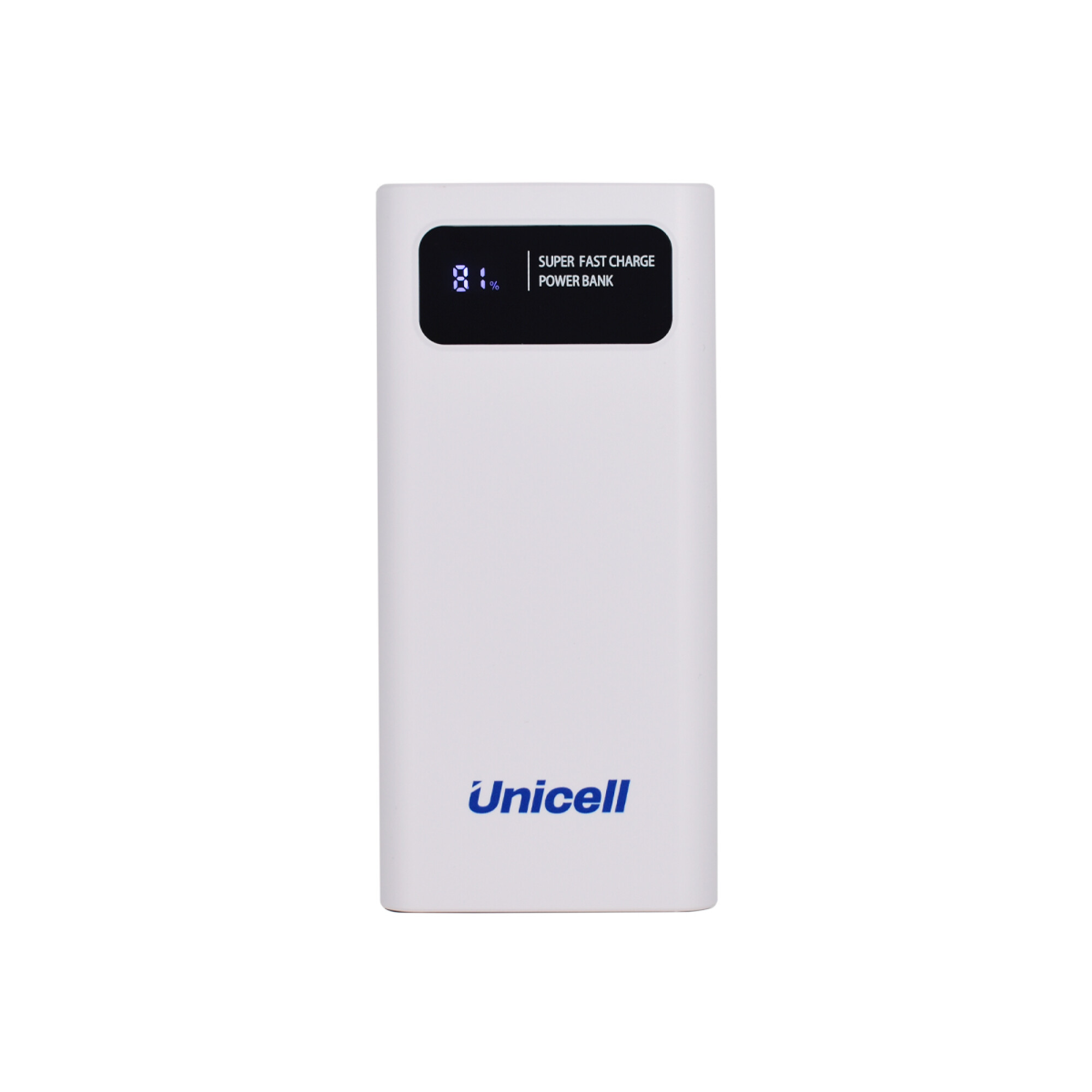 Power Bank LCD Unicell 10.000 mAh color blanco — Cellular Center