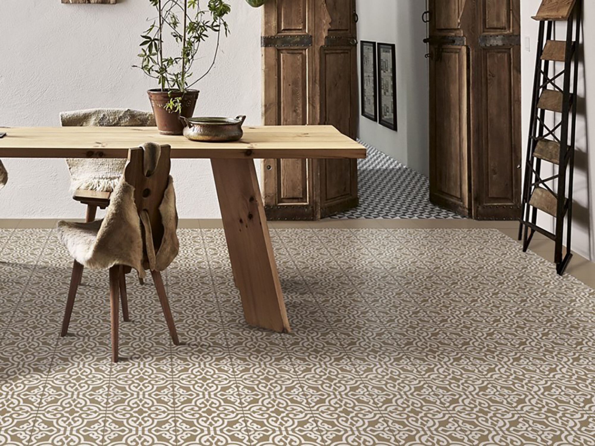 Porcelanato Beige Blanco Mate Tipo Patchwork 20X20Cm Piso Pared — Acher ...