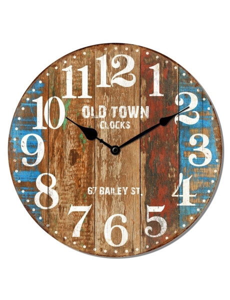 RELOJ DE PARED MDF D28.8X3.5CM OLD TOWN — Deco Hogar